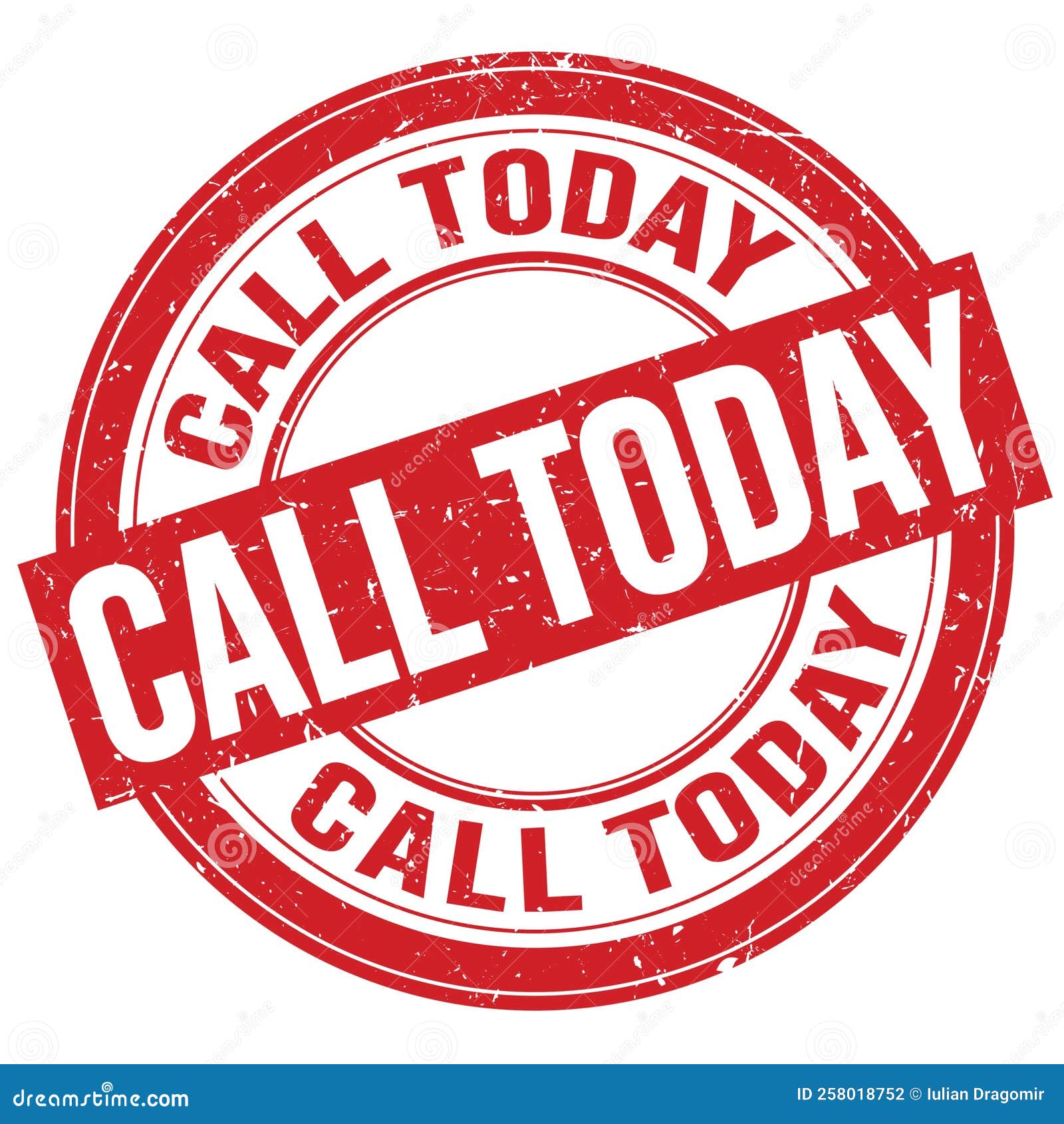 CALL TODAY Text Written on Red Round Stamp Sign Stock Illustration ...