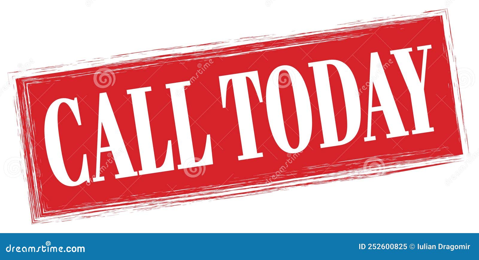 CALL TODAY Text Written on Red Stamp Sign Stock Illustration ...