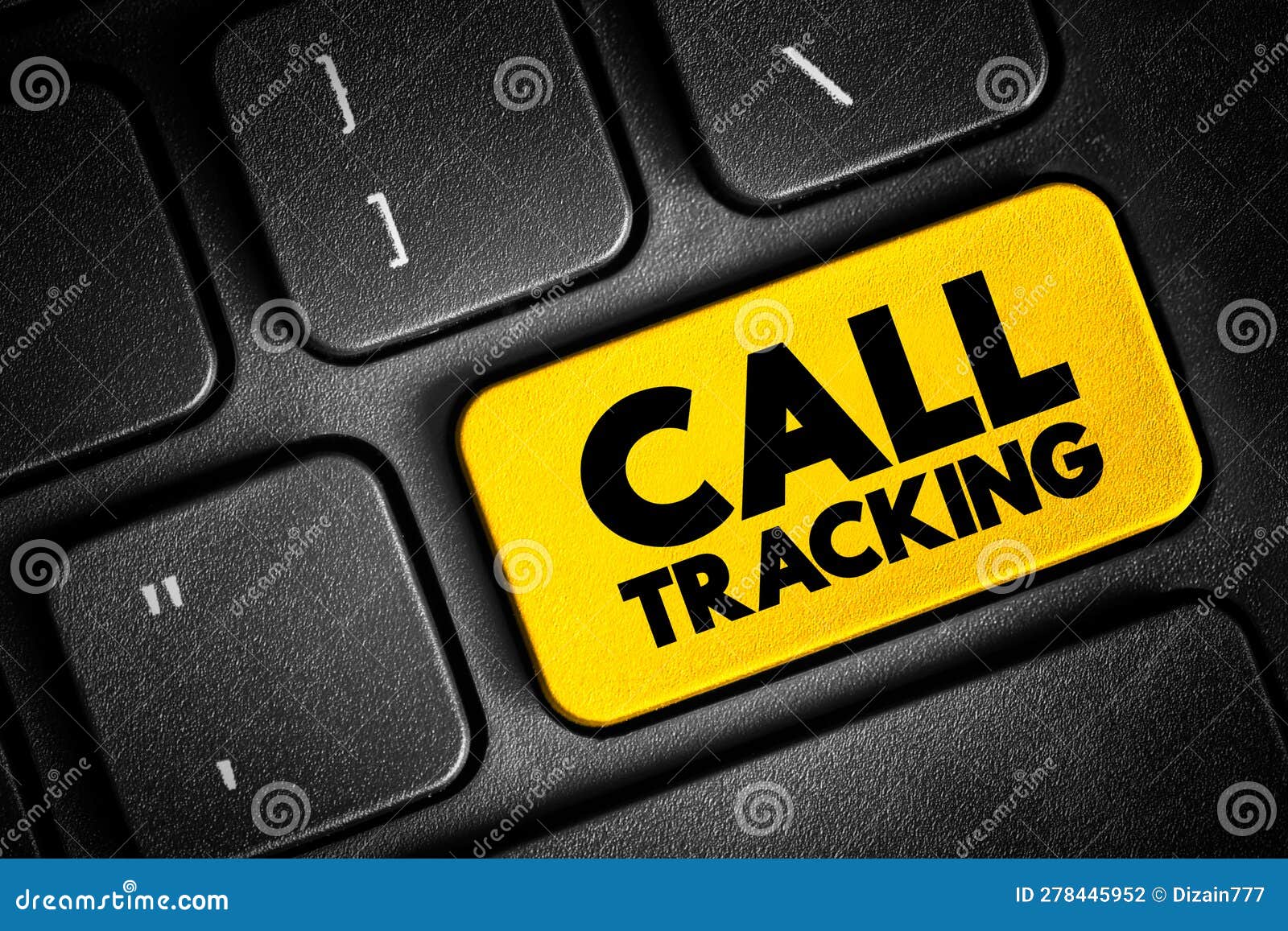 Call Tracking Text Button on Keyboard, Concept Background Stock Photo ...