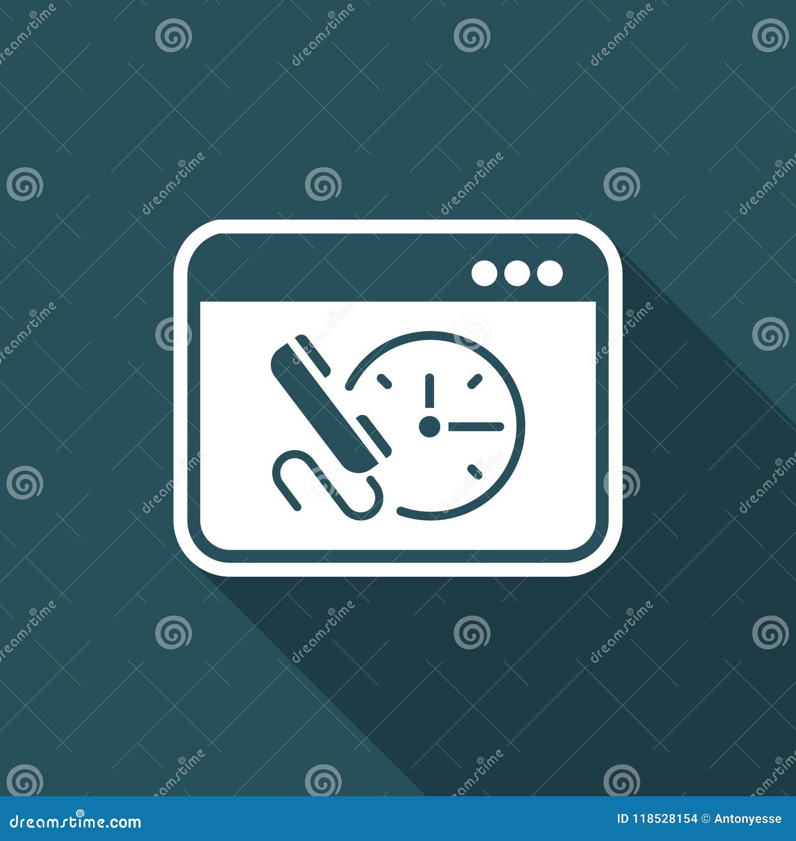 Call Us for Appointment - Website Button - Vector Flat Icon Stock ...
