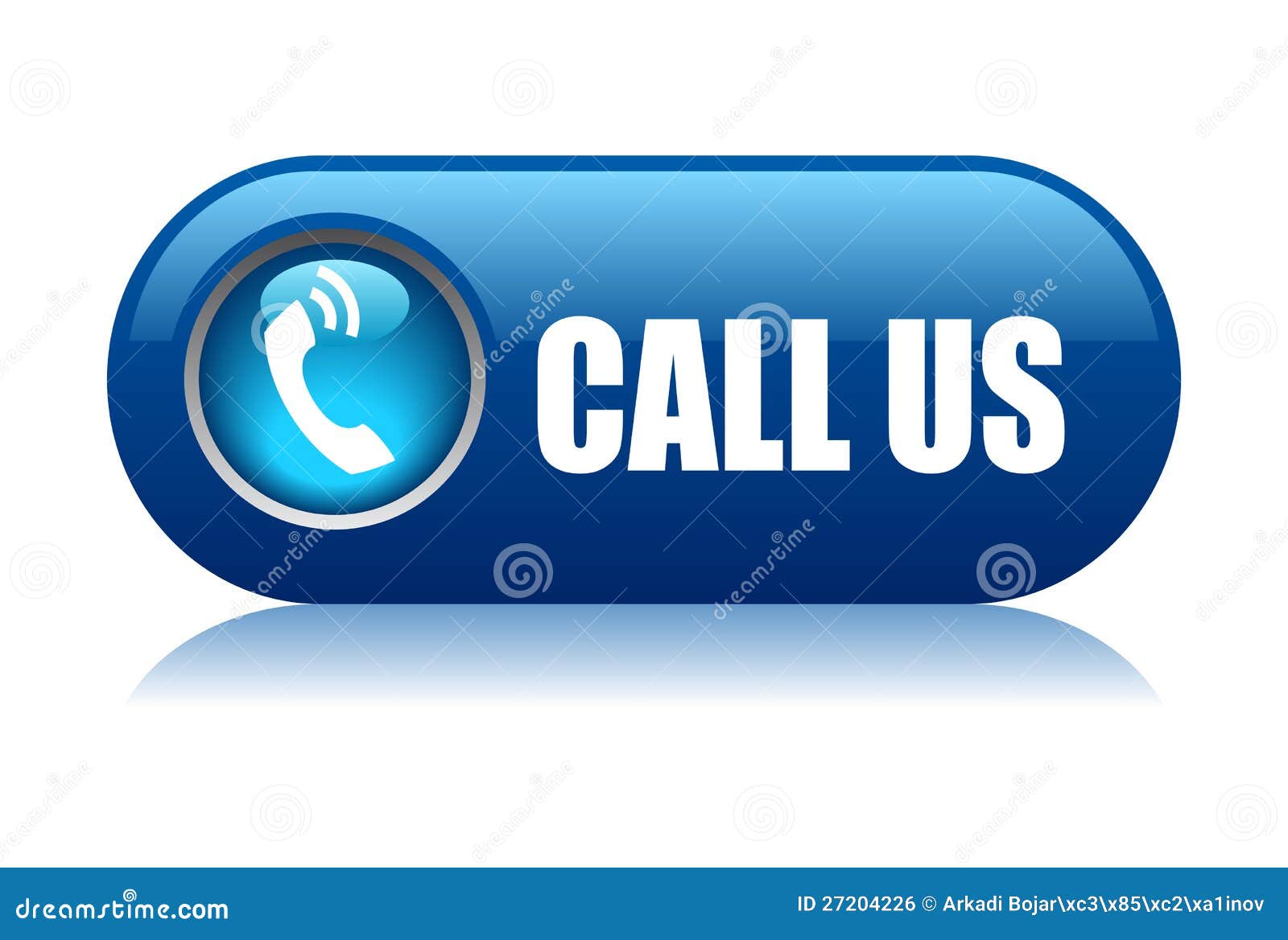 Call us button stock vector. Illustration of logo, dialing - 27204226