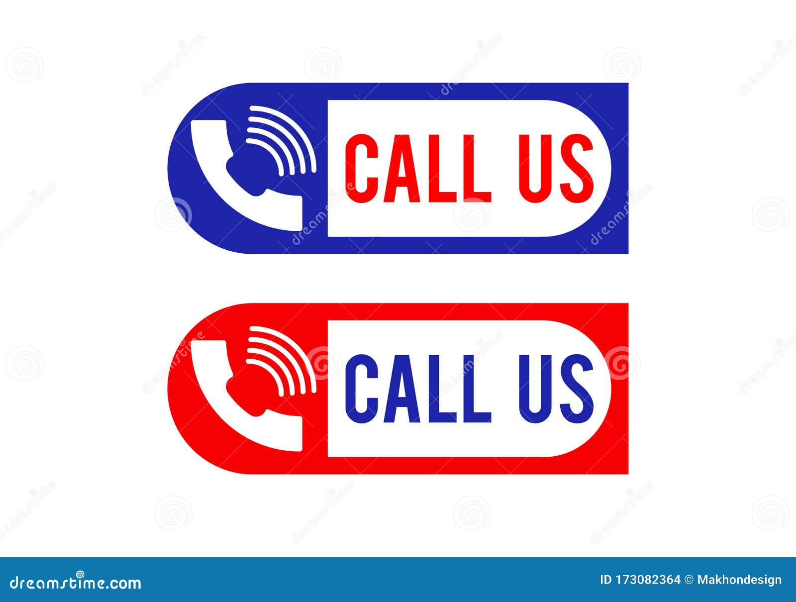 Call Us Button, Contact Us Icon Design, Stock Vector - Illustration of ...