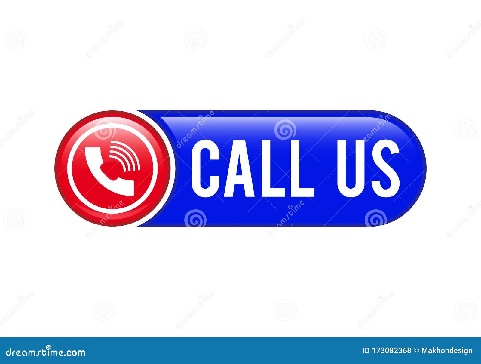 Call Us Button, Contact Us Icon Design, Stock Vector - Illustration of ...