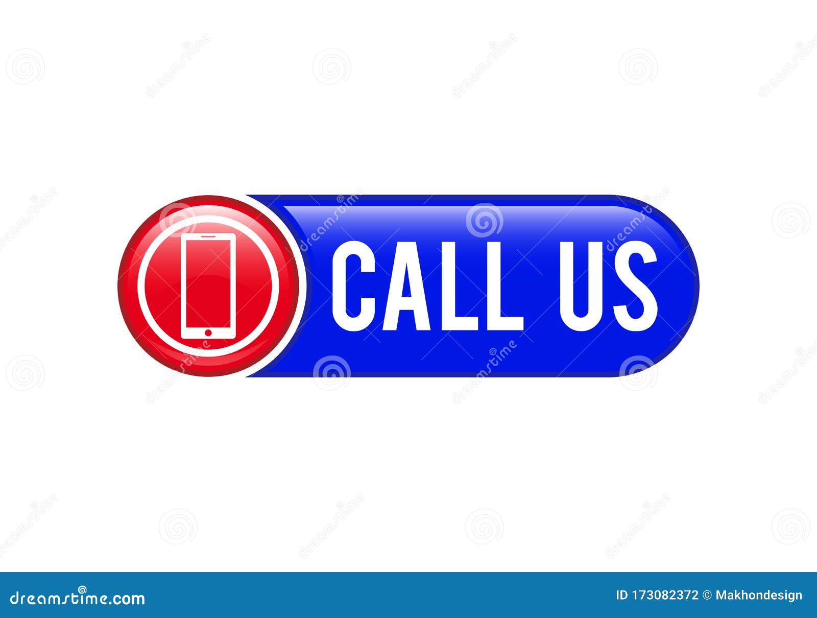 Call Us Button, Contact Us Icon Design, Stock Vector - Illustration of ...
