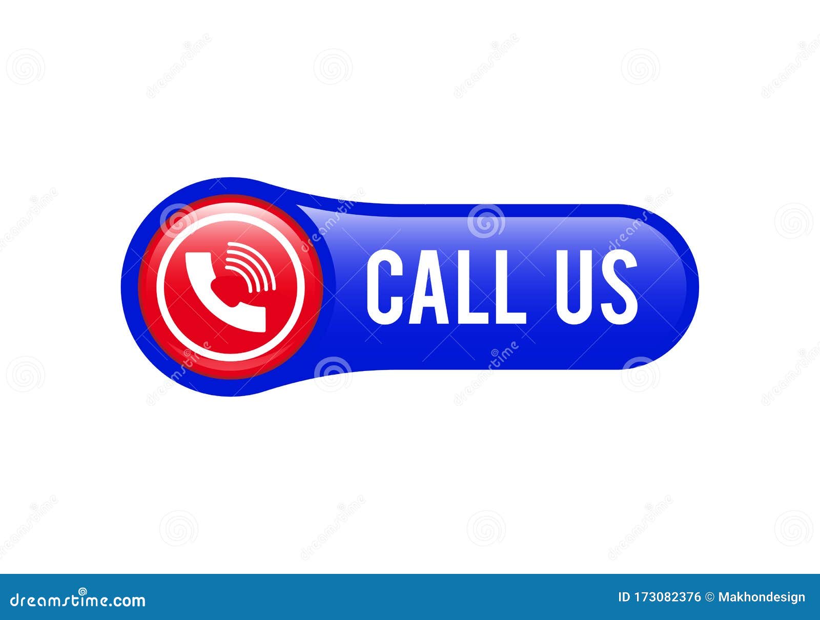 Call Us Button, Contact Us Icon Design, Stock Vector - Illustration of ...