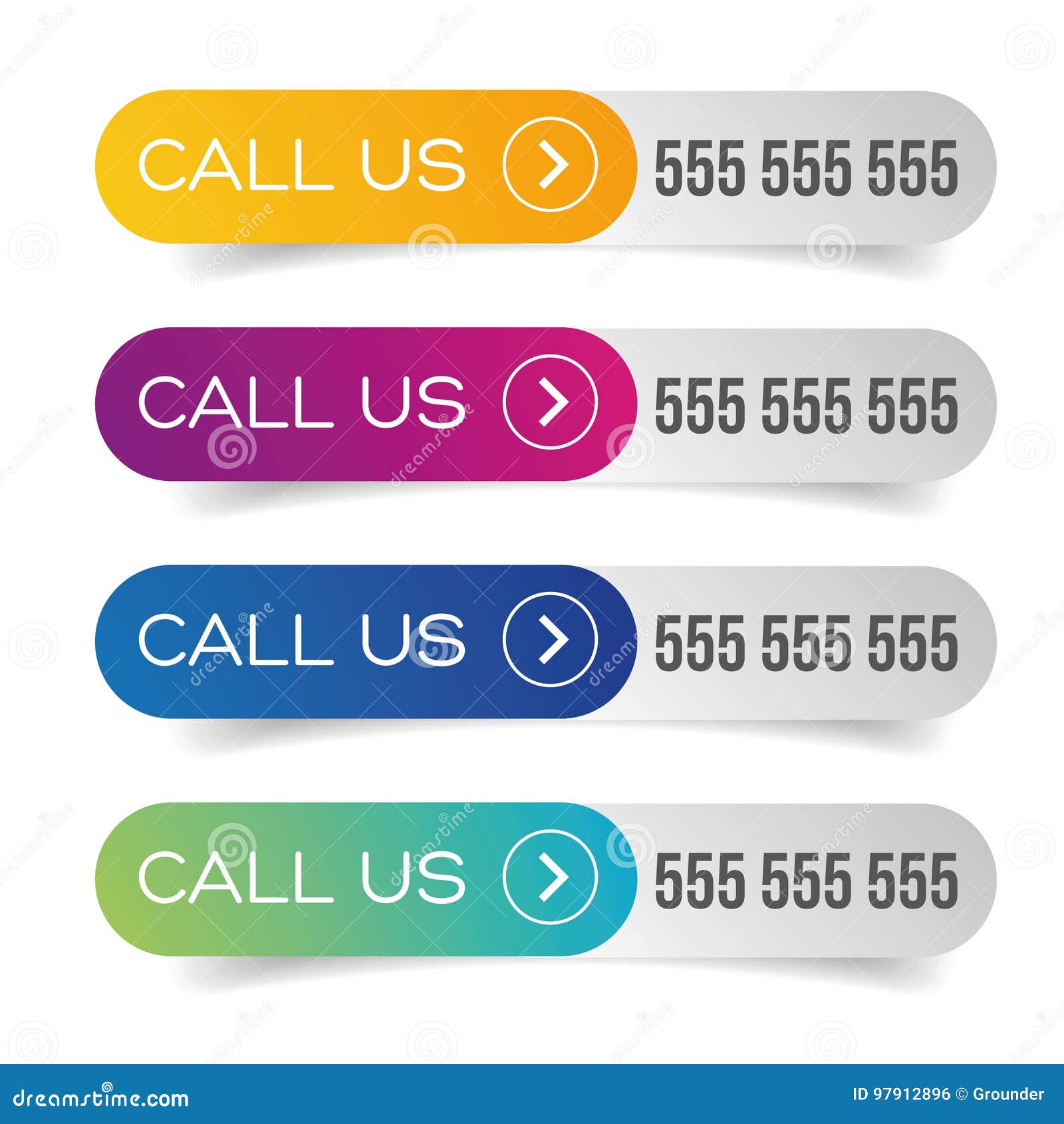 Call us button set stock vector. Illustration of icon - 97912896