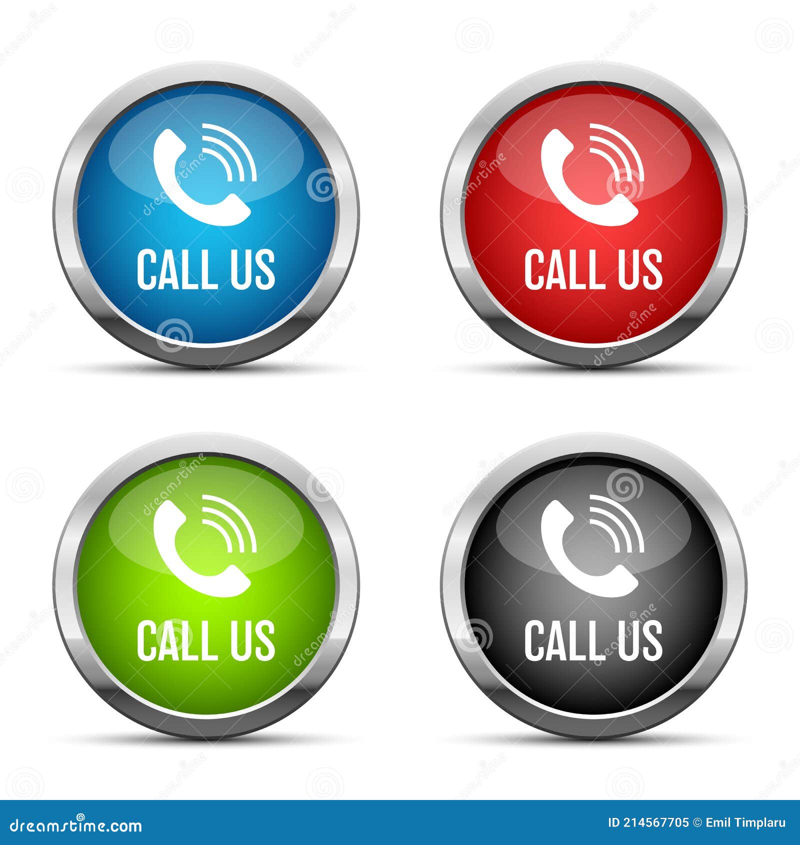 Call Us Button Vector Design Illustration Stock Vector - Illustration ...