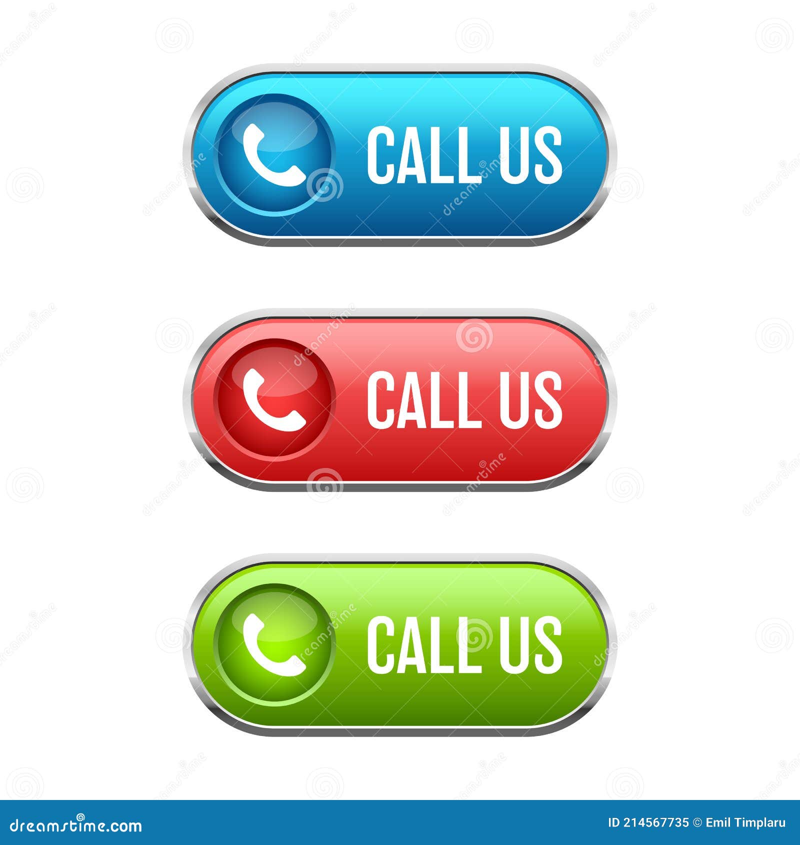 Call Us Button Vector Design Illustration Stock Vector - Illustration ...
