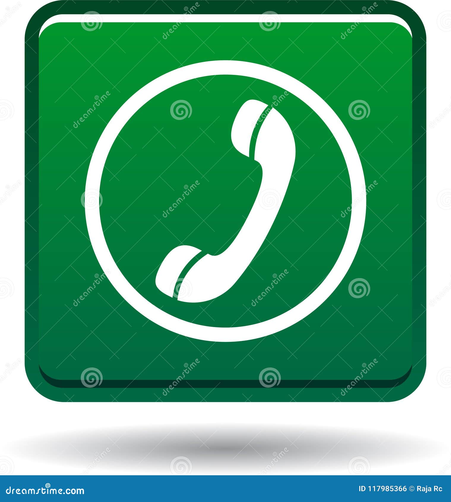 Call Us Button Web Icon Green Stock Vector - Illustration of member ...