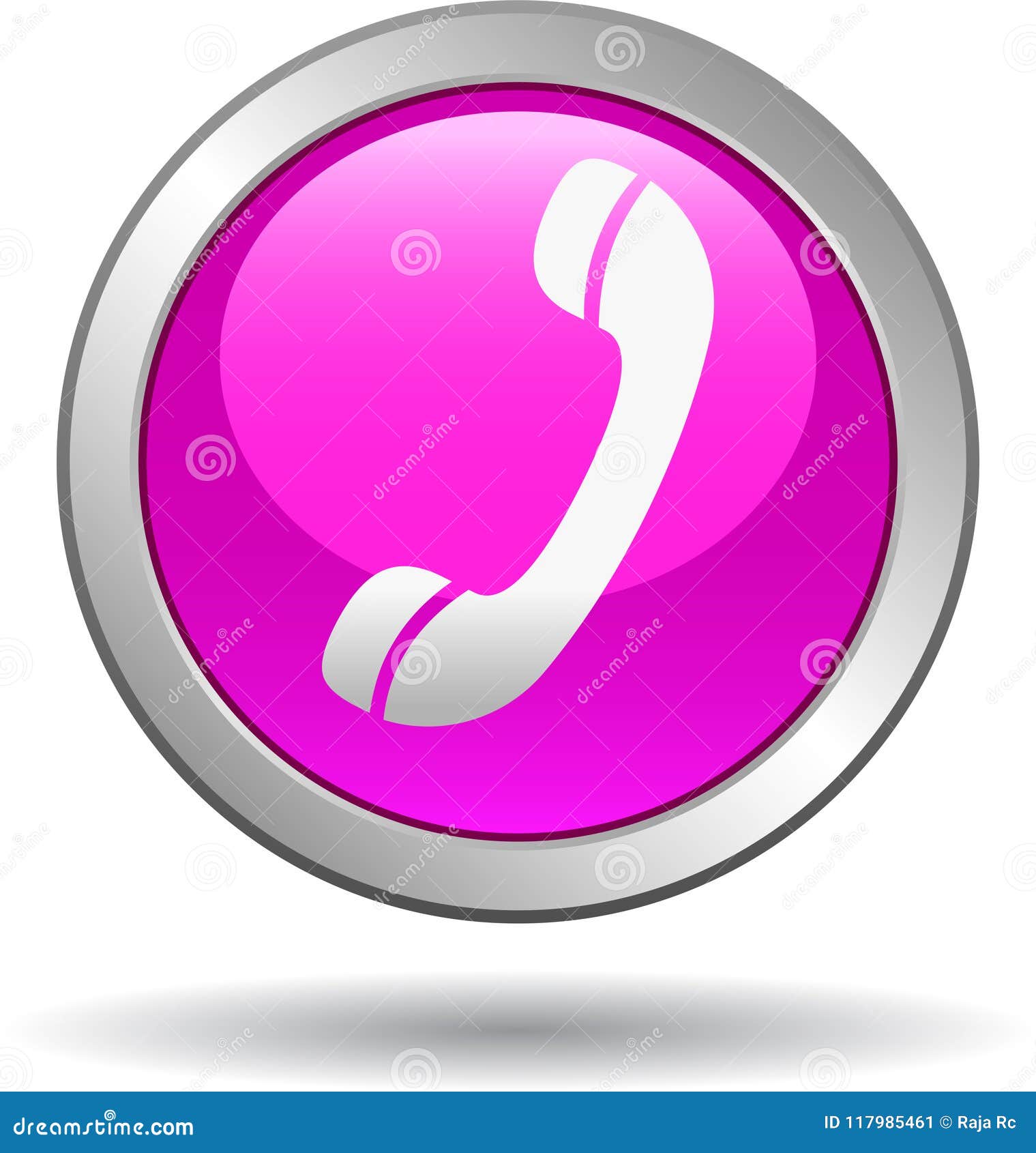 Call Us Button Web Icon Pink Stock Vector - Illustration of icon ...