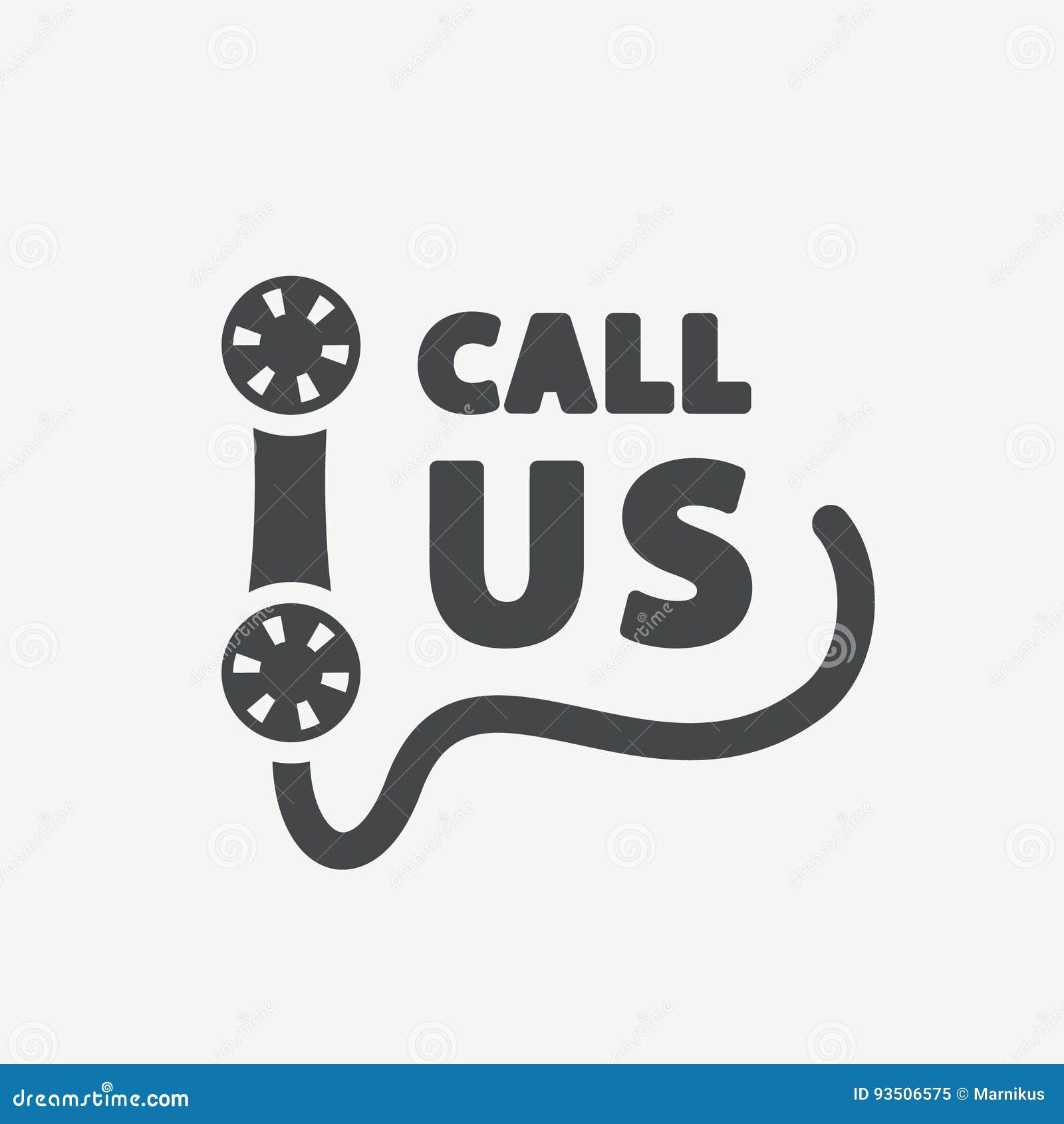Call us icon. stock vector. Illustration of shop, assistance - 93506575
