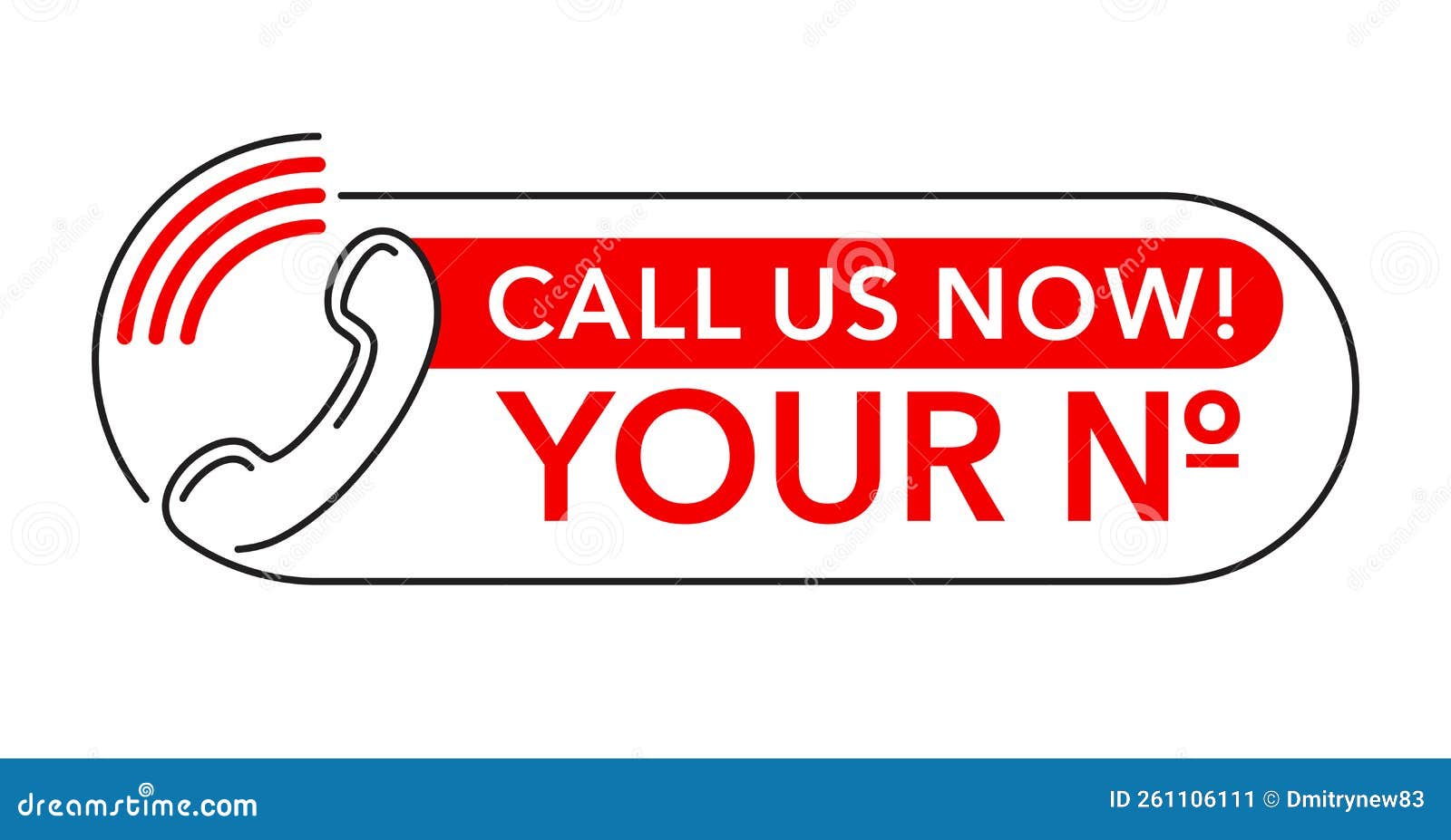 Call Us Now Red Button To Attract Attention Stock Vector - Illustration ...