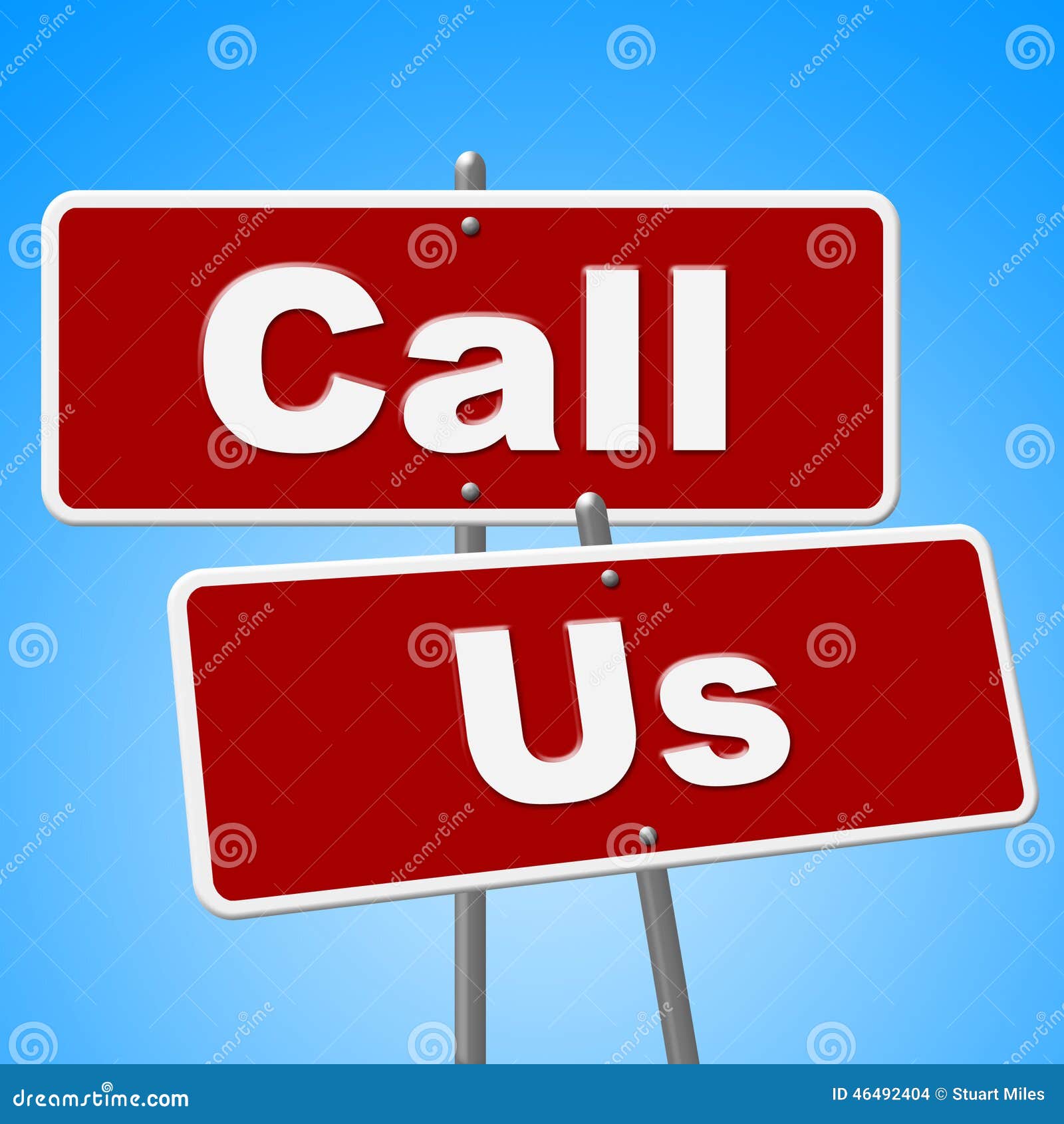 Call Us Signs Indicates Communication Phone and Conversation Stock ...