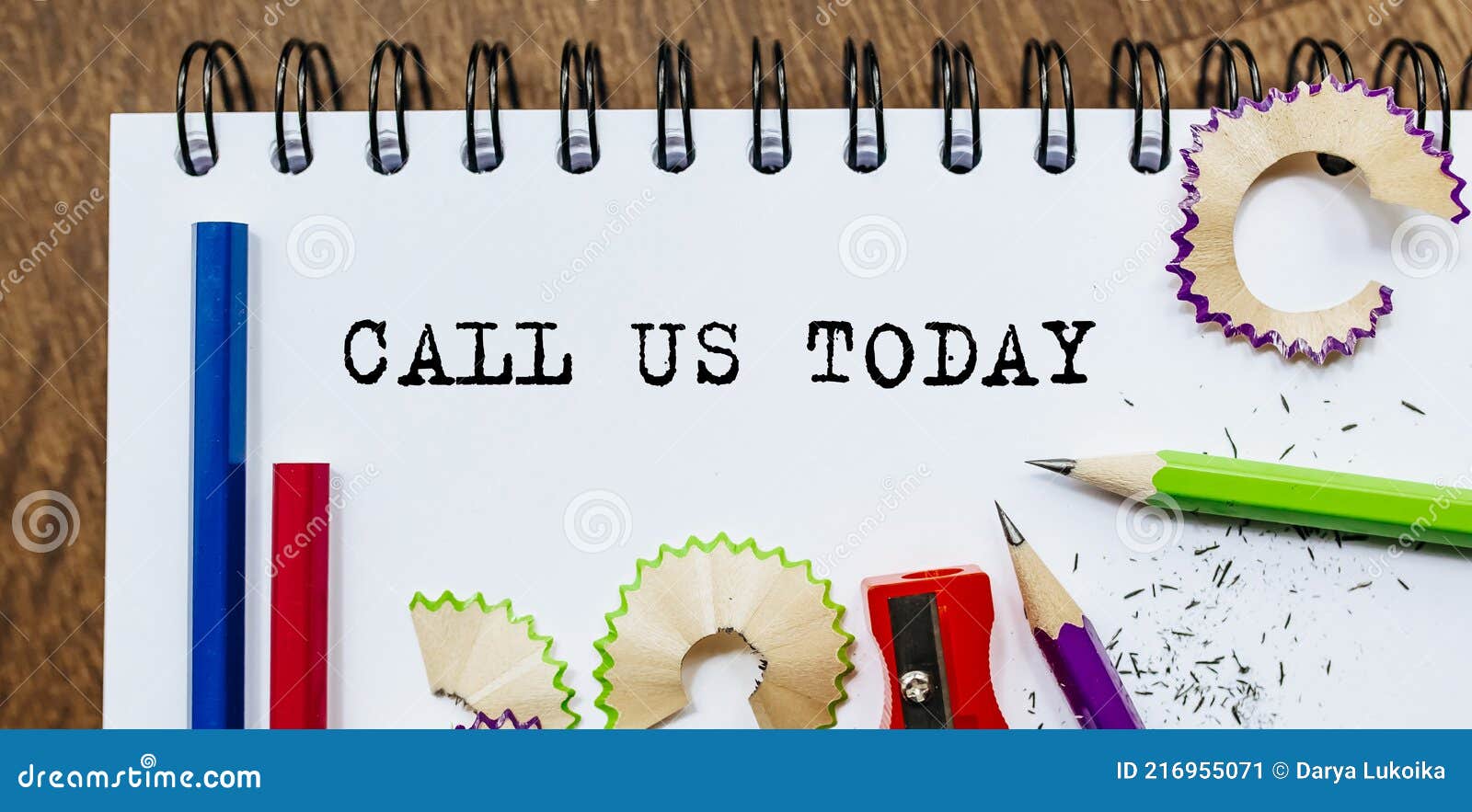 CALL US TODAY Text Written on a Paper with Pencils in Office Stock ...