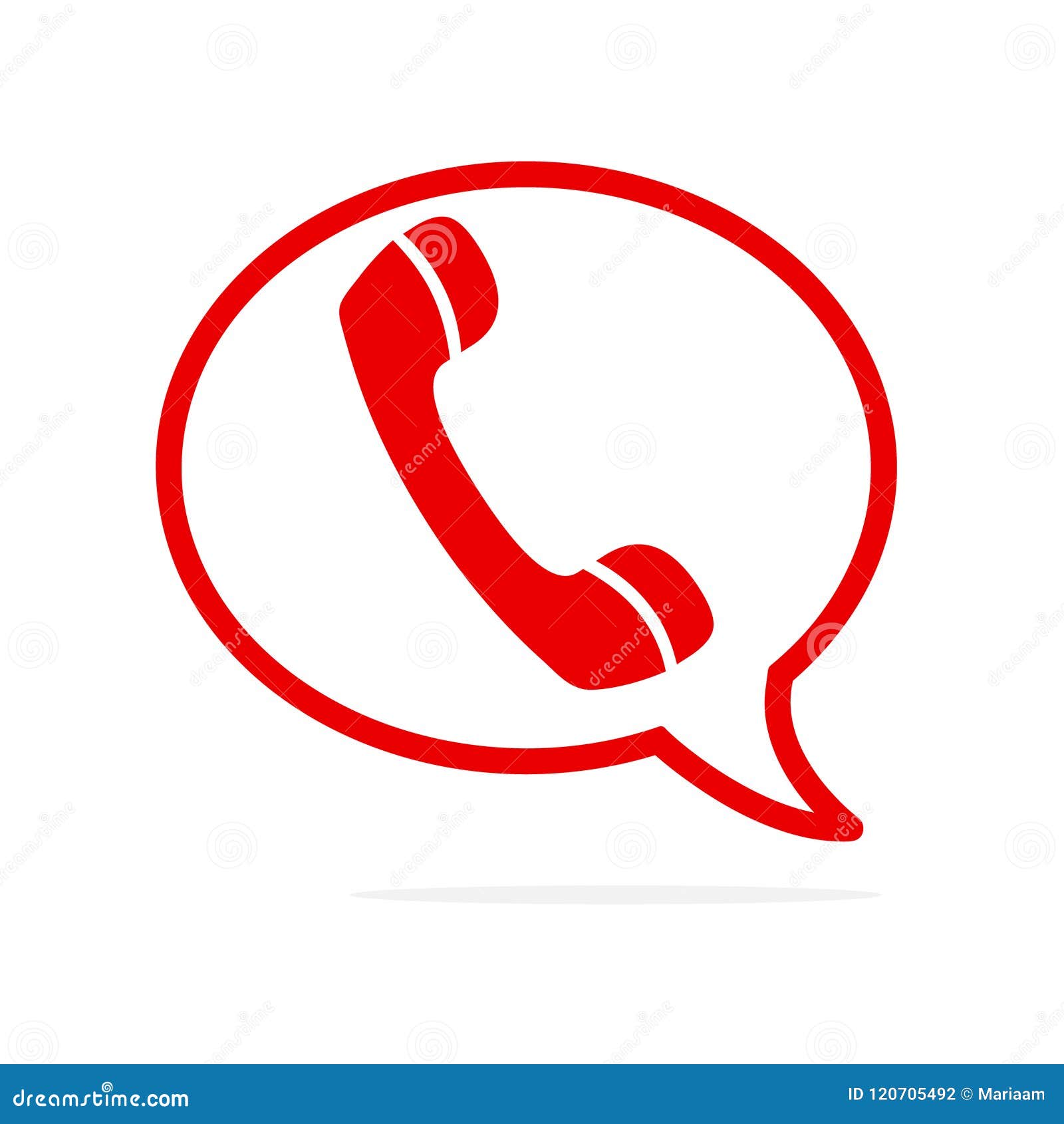 Call Us! Vector Flat Icon Design. Online Communications and Networking ...