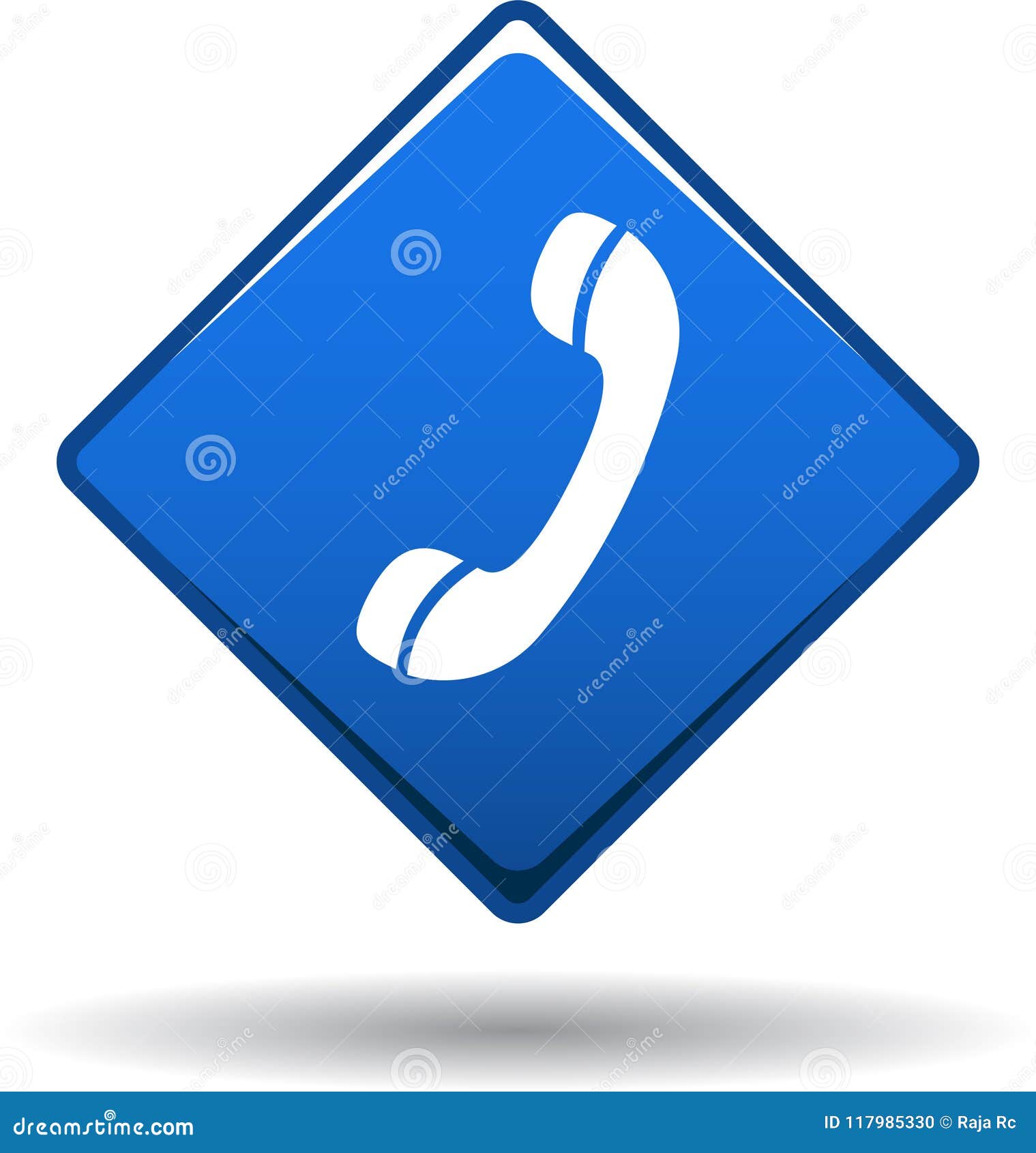 Call Us Button Web Icon Blue Stock Vector - Illustration of member ...