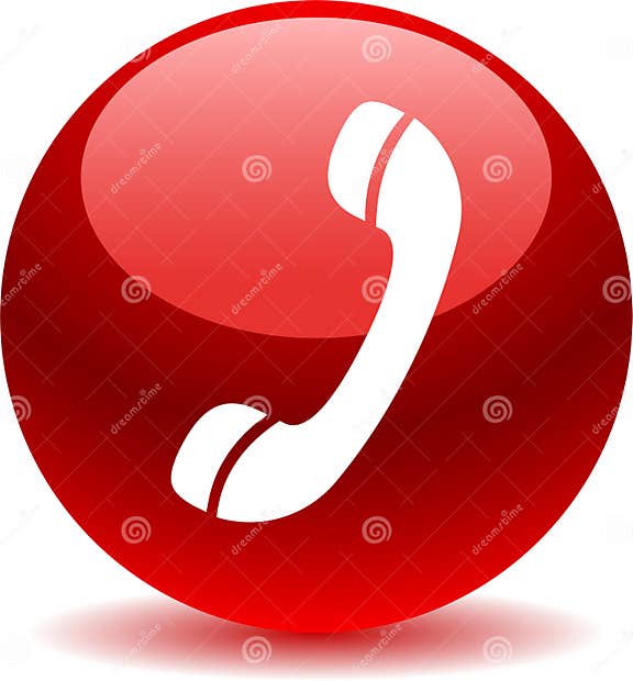 Call Us Button Web Icon Red Stock Vector - Illustration of concept ...