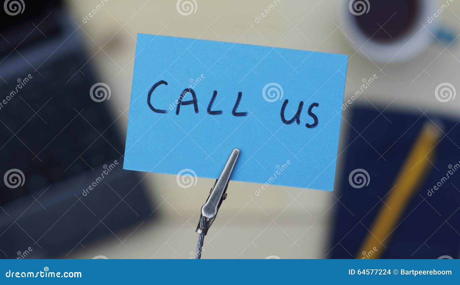 Call us written stock photo. Image of hand, announcement - 64577224