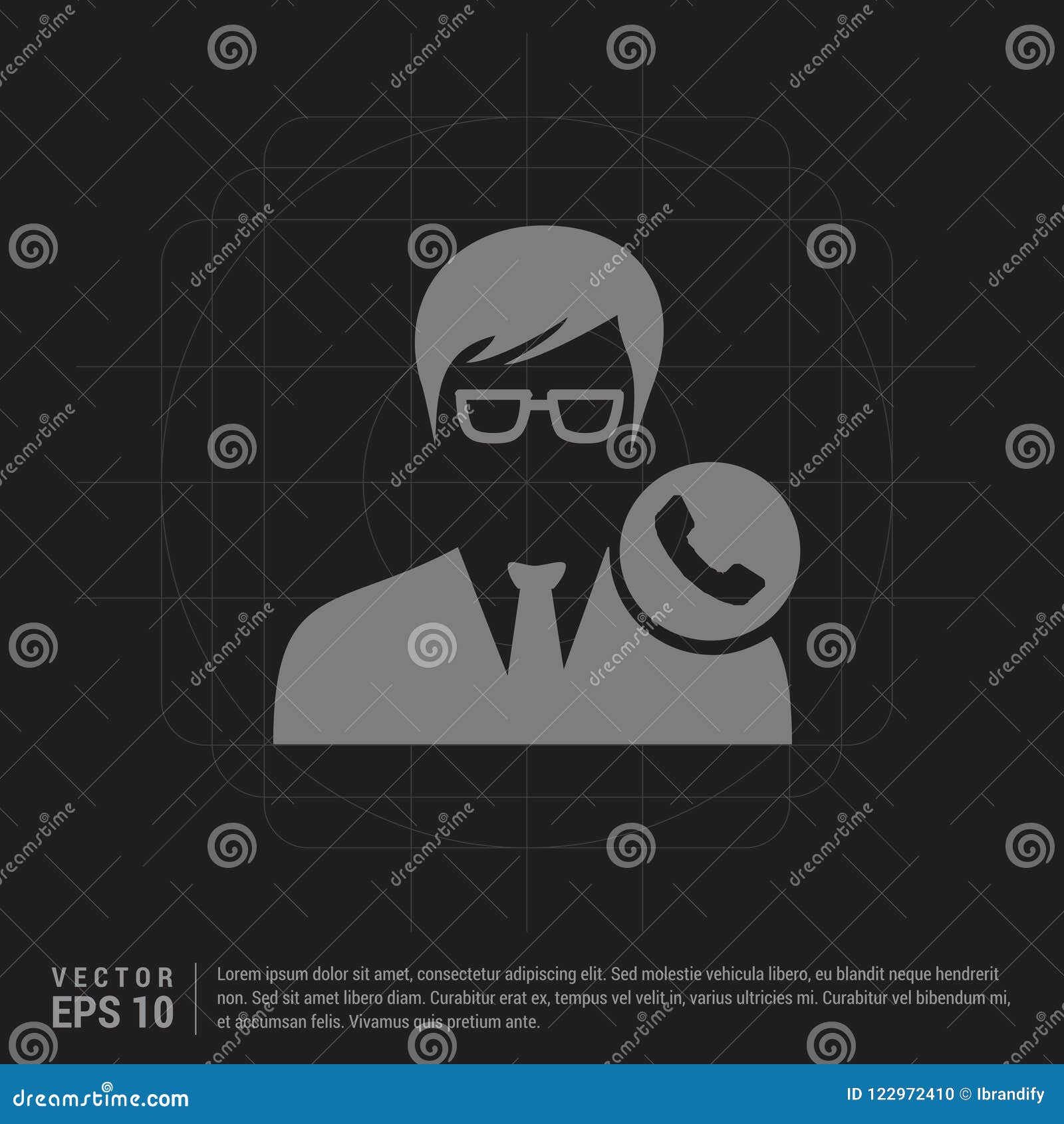 Call User Icon - Black Creative Background Stock Vector - Illustration ...
