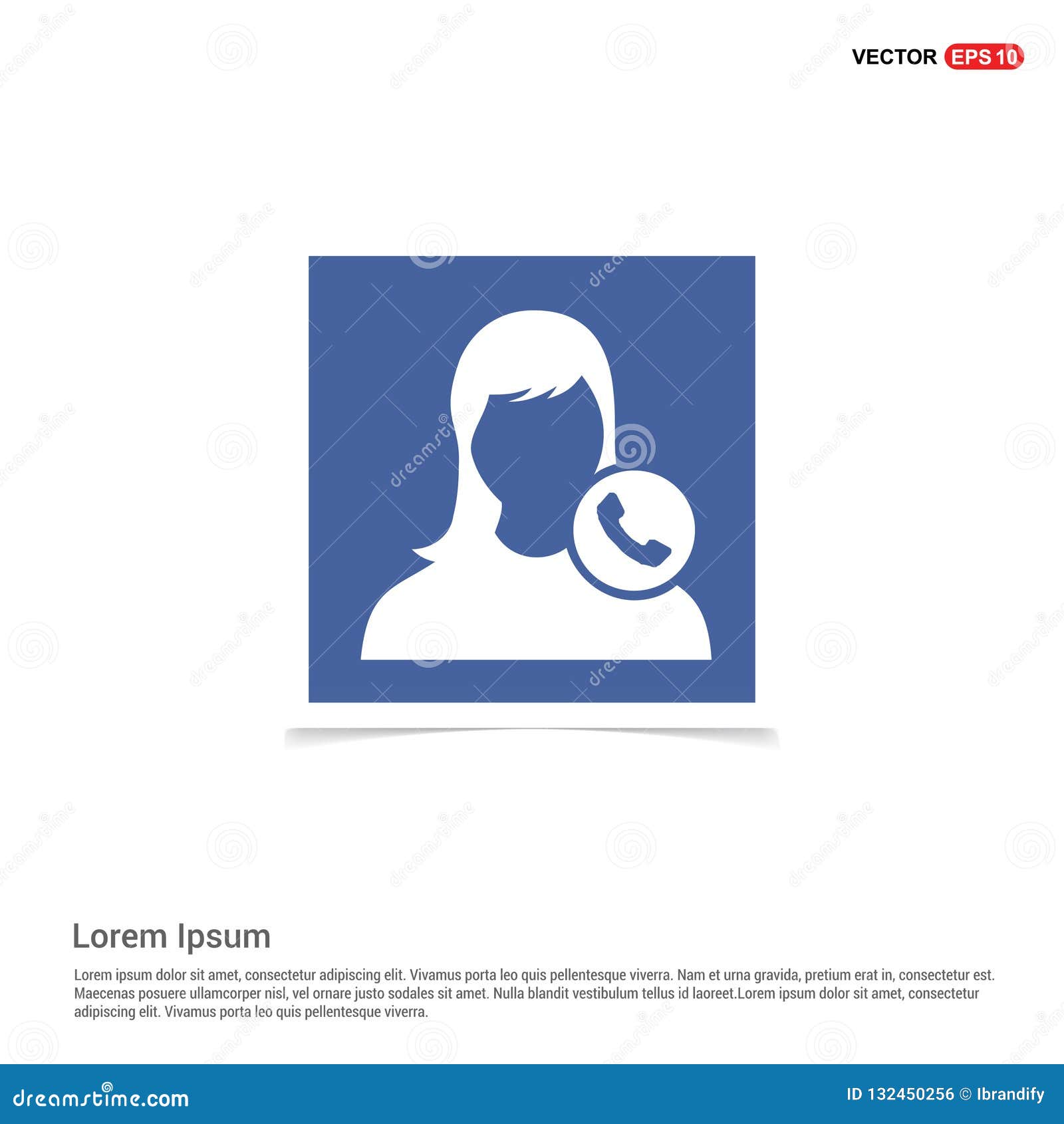 Call User Icon - Blue Photo Frame Stock Vector - Illustration of ...