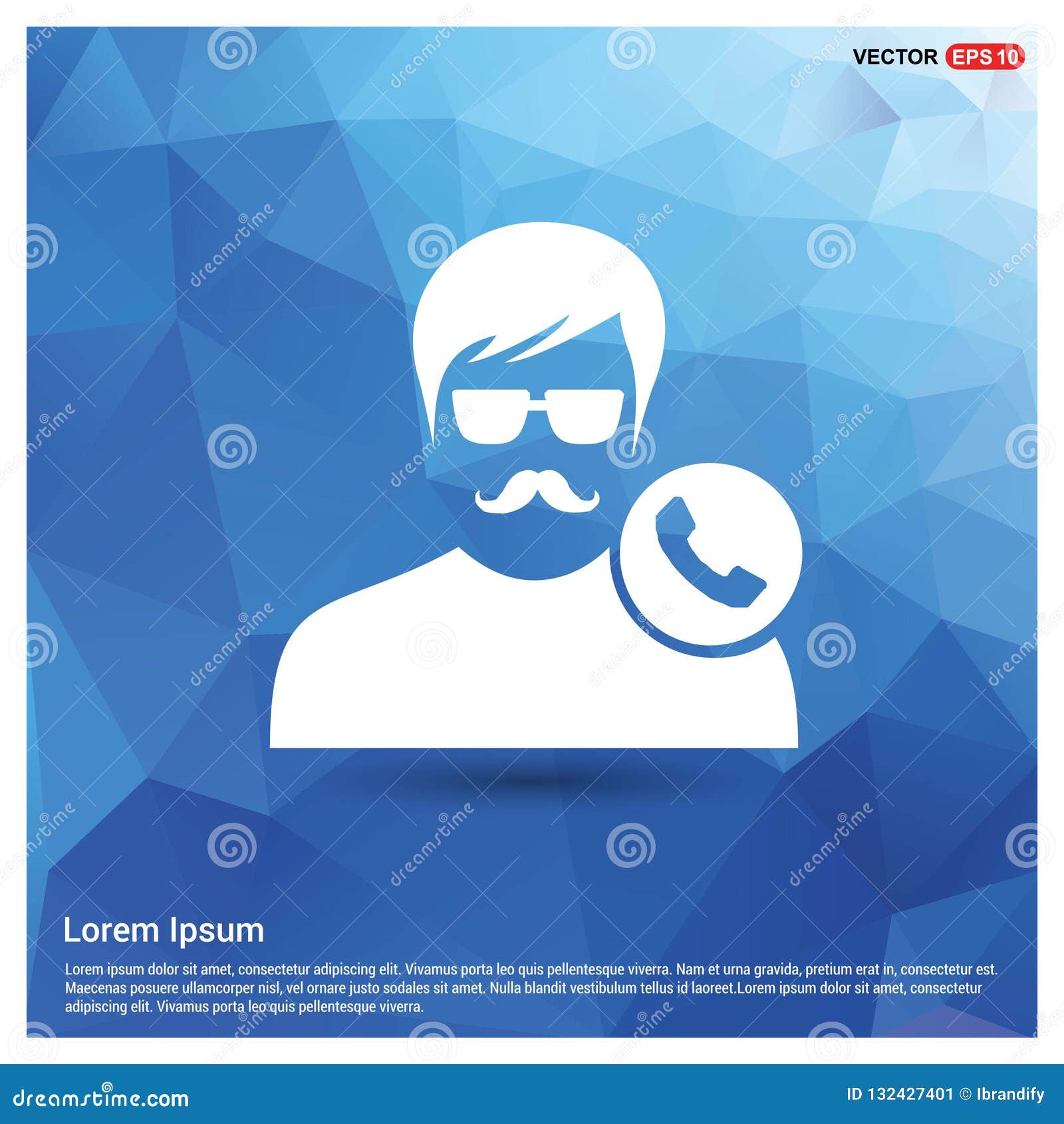 Call user icon stock vector. Illustration of portrait - 132427401