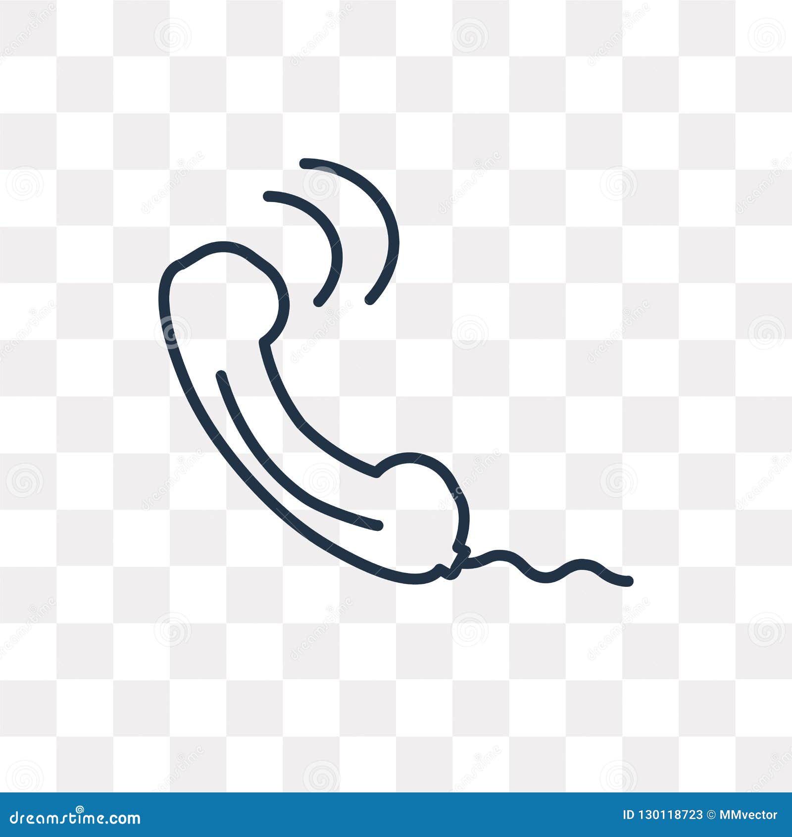 Call Vector Icon Isolated on Transparent Background, Linear Call Stock ...