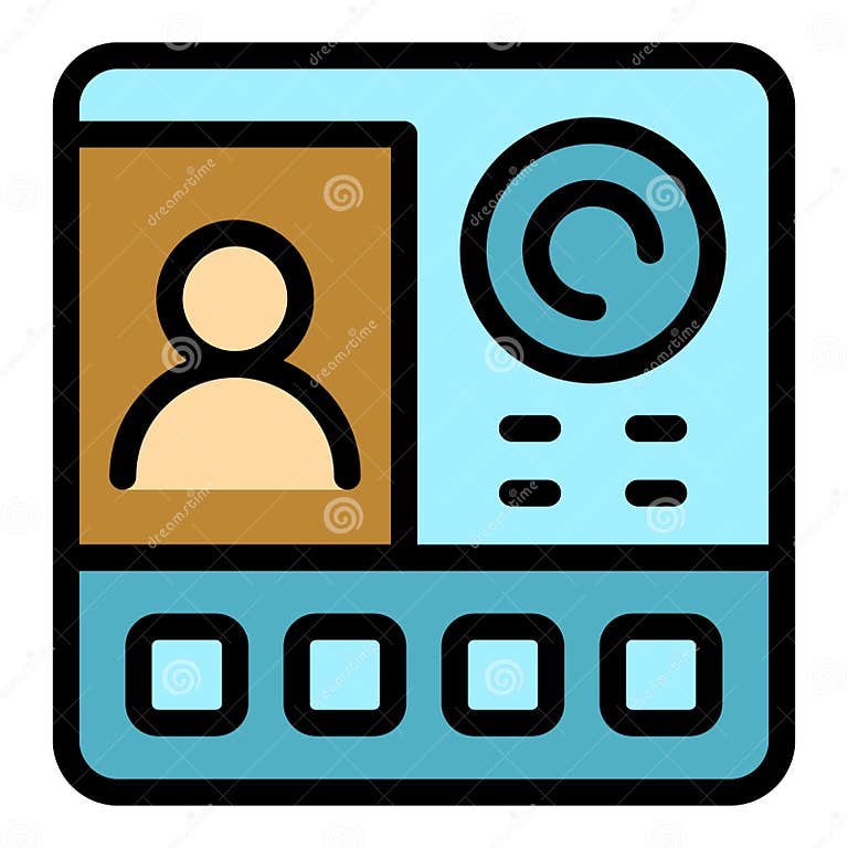 Call Video Intercom Icon Vector Flat Stock Illustration - Illustration ...
