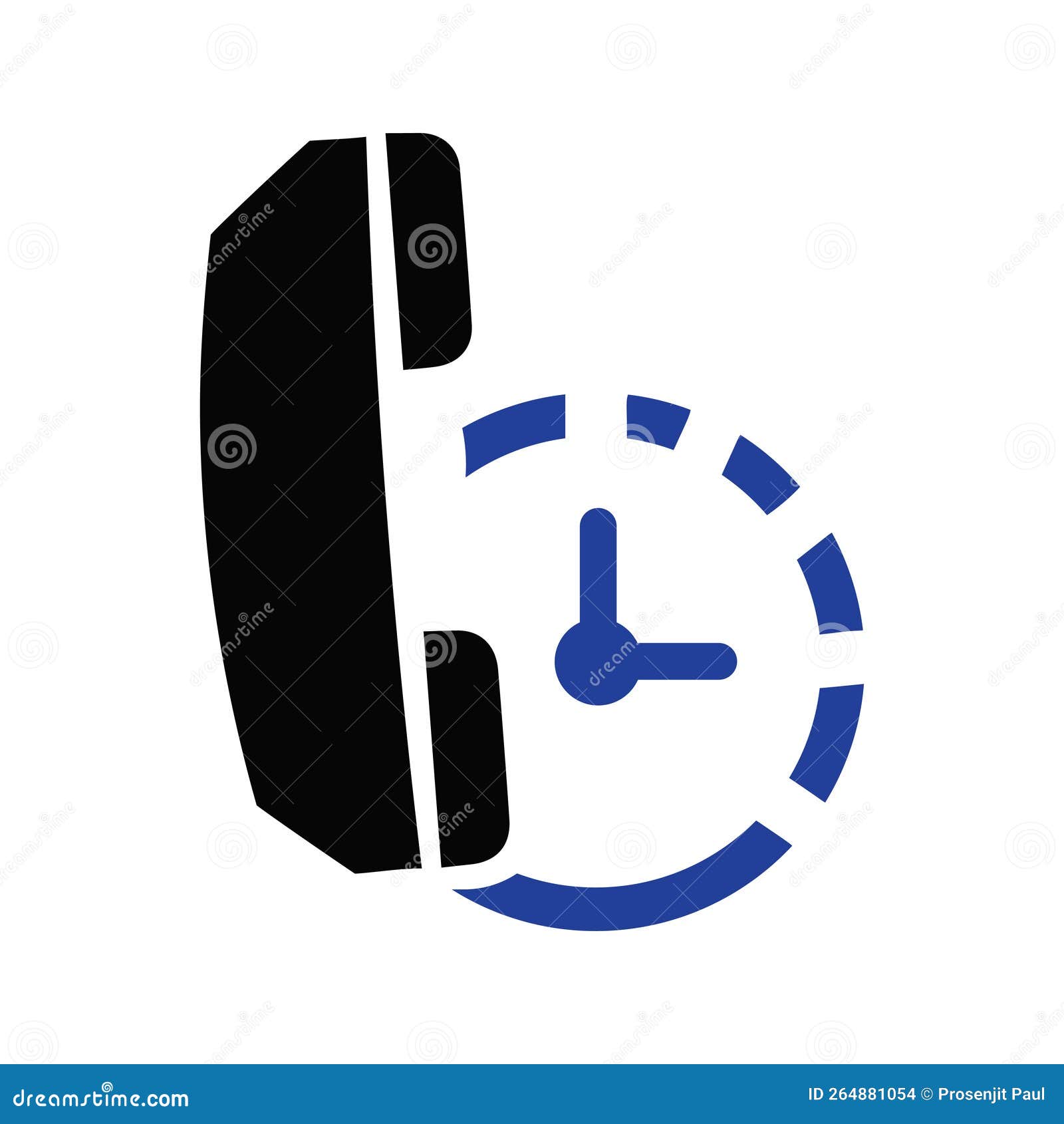 Call waiting icon stock vector. Illustration of round - 264881054