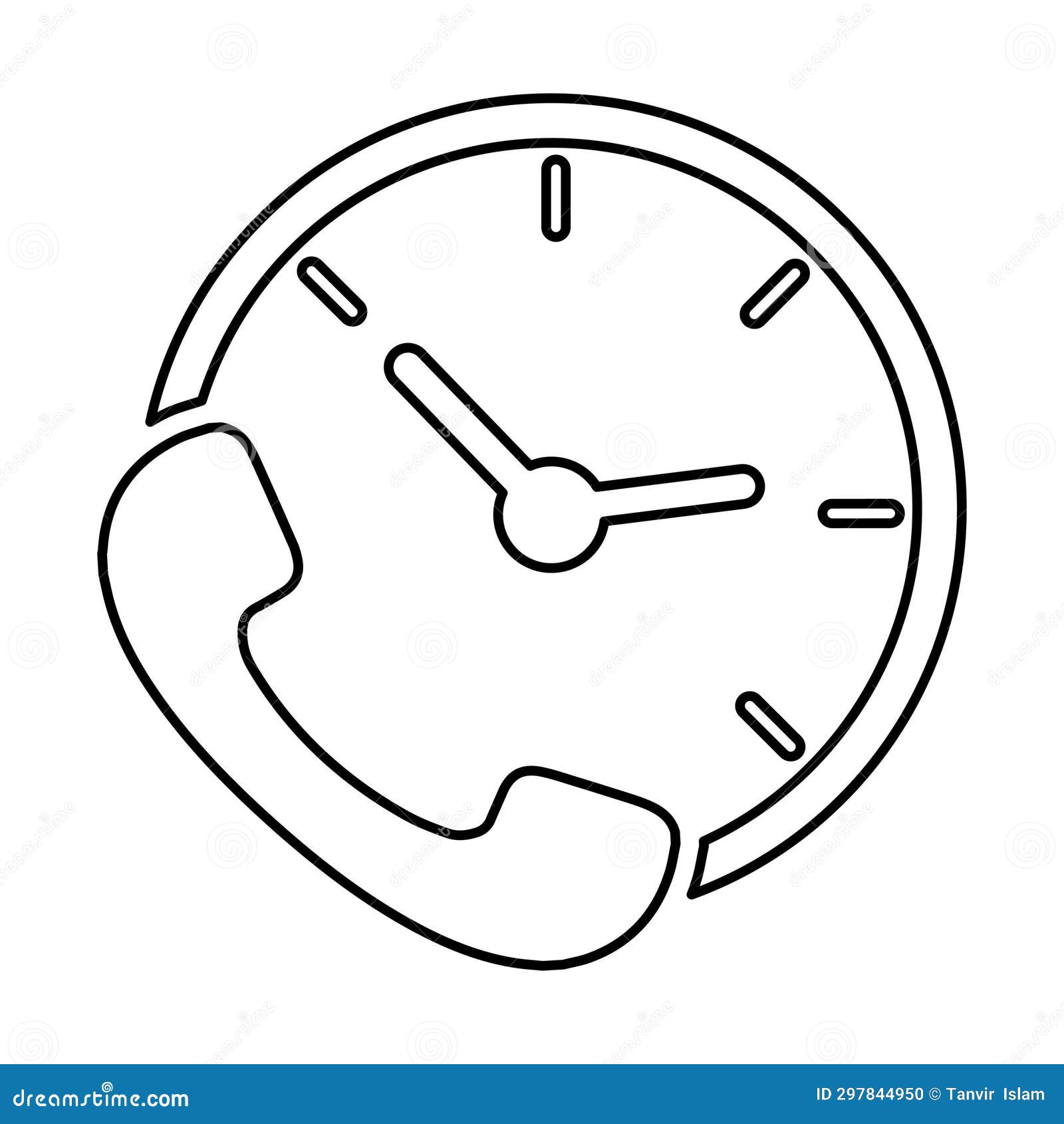 Call Waiting Icon in Outline Style Stock Illustration - Illustration of ...