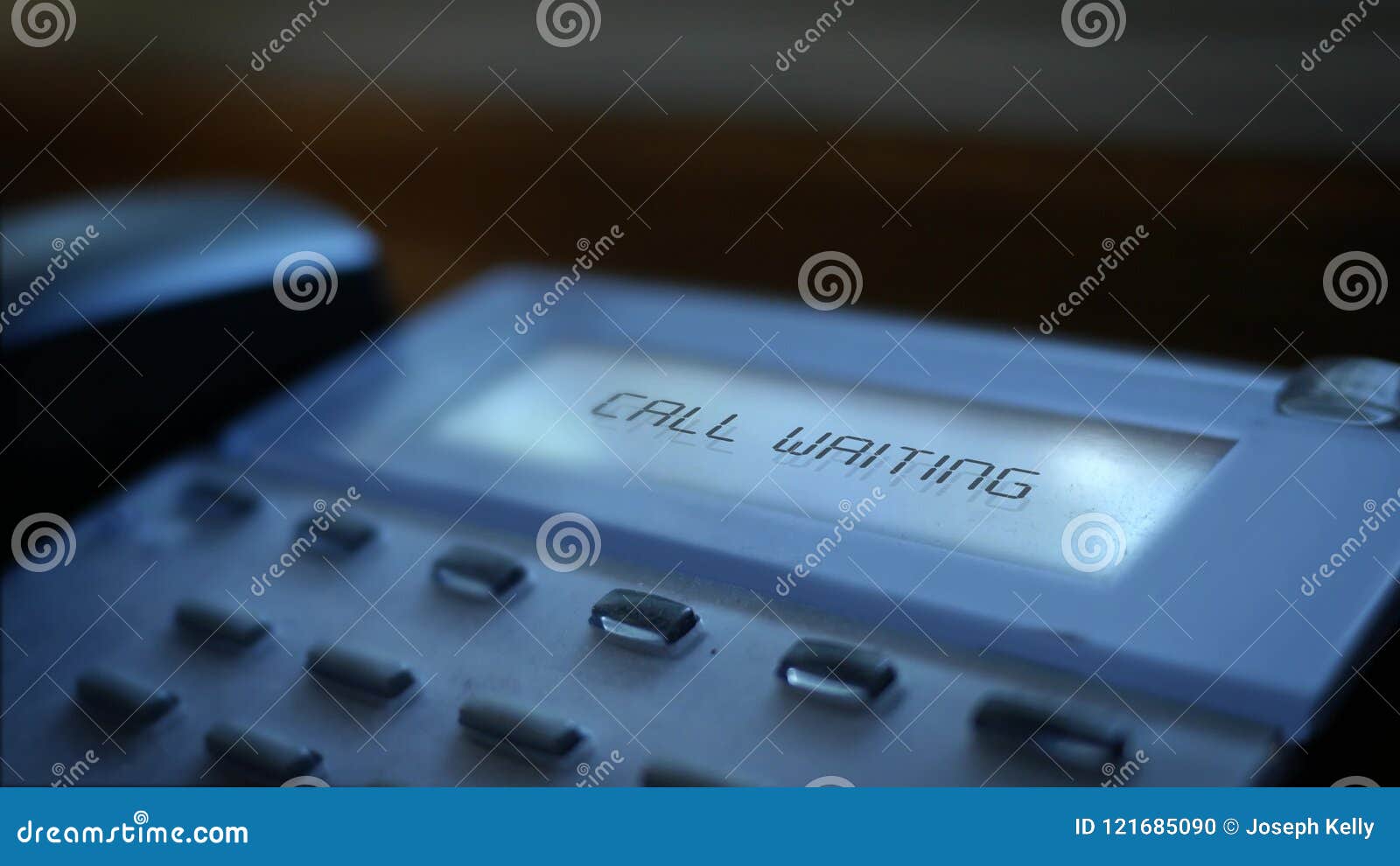 Call Waiting Message on Modern Business Landline System Stock Footage ...