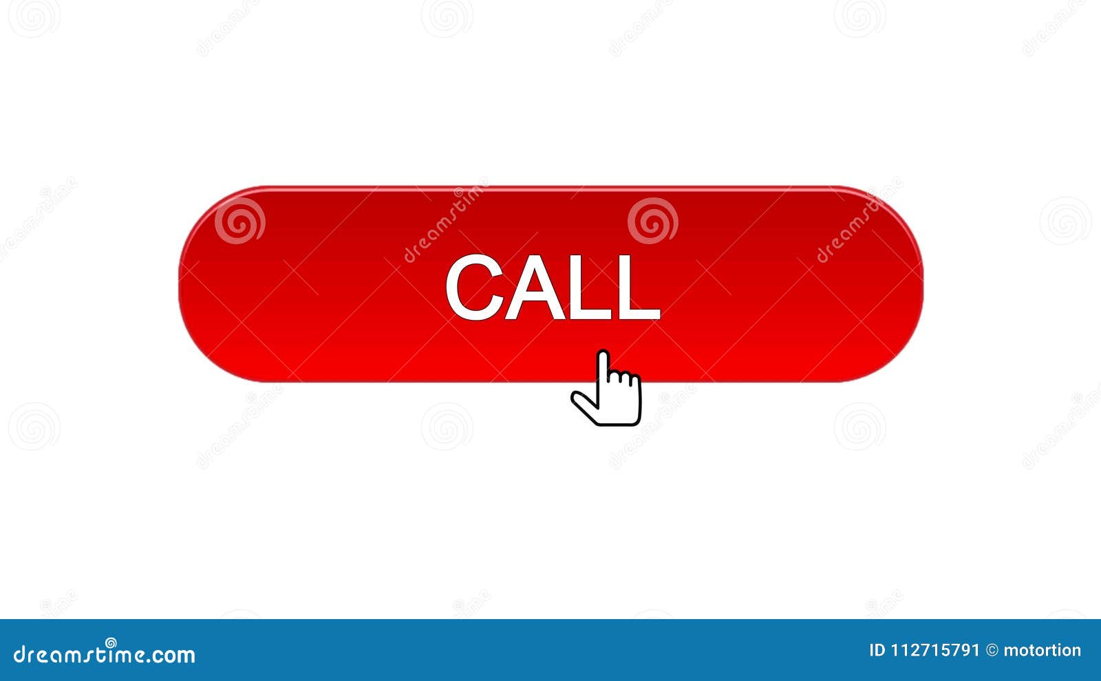 Call Web Interface Button Clicked Mouse Cursor, Red Color, Technical Support Stock Illustration ...