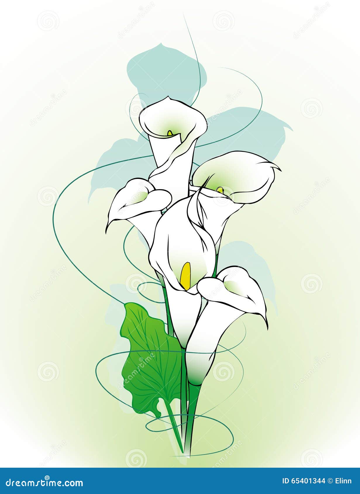 Calla Lilies Abstract Stock Illustrations – 244 Calla Lilies Abstract ...