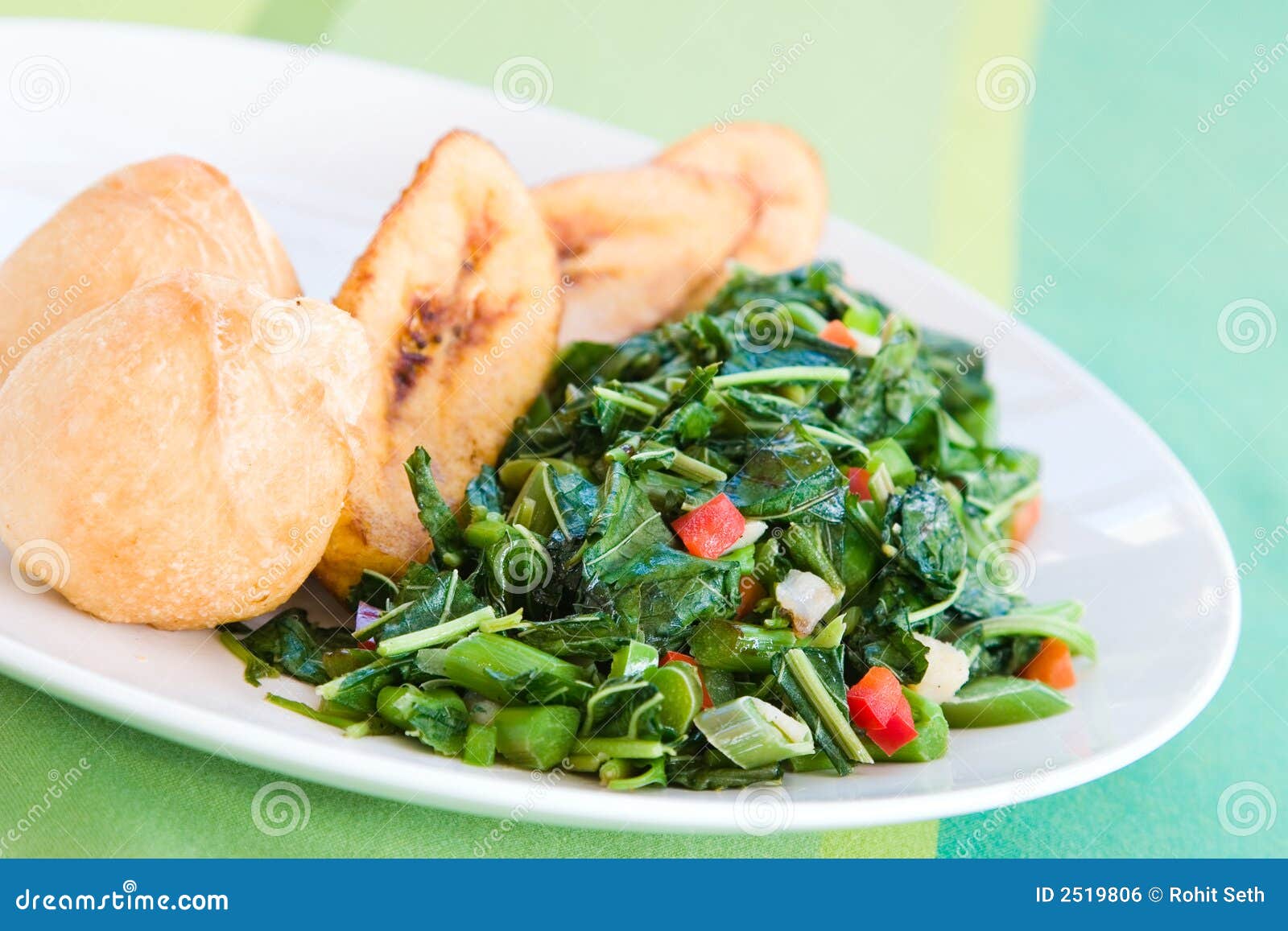 Callaloo Vegetable (Spinach) Stock Photo - Image of fine, west: 2519806