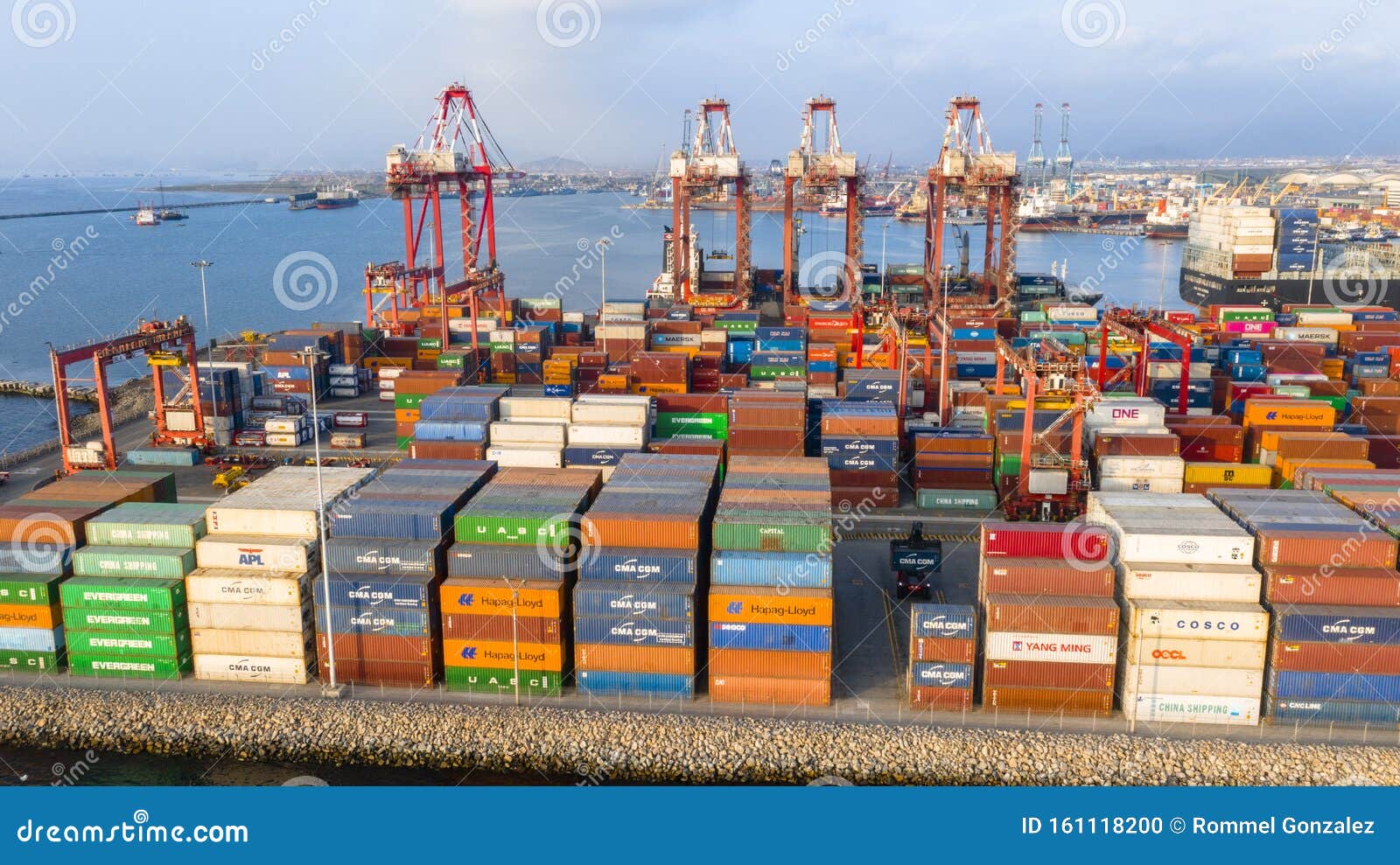 Callao, Lima / Peru - October 13 2019: View of Dock and Containers in ...