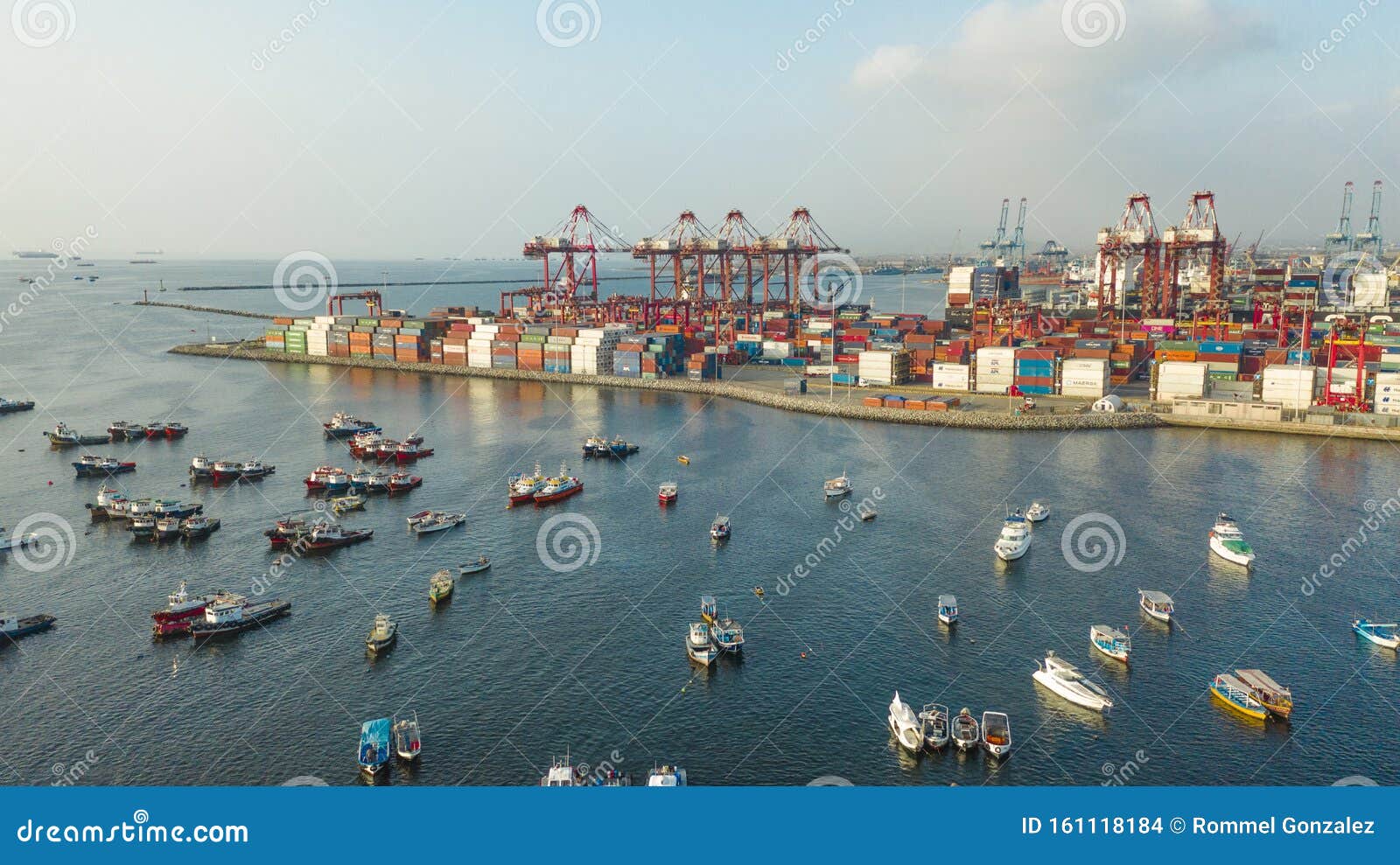 Callao, Lima / Peru - October 13 2019: View of Dock and Containers in ...