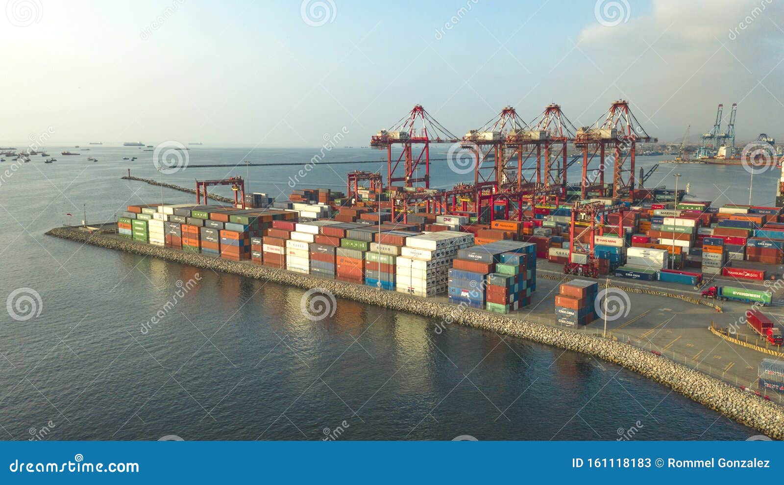 Callao, Lima / Peru - October 13 2019: View of Dock and Containers in ...