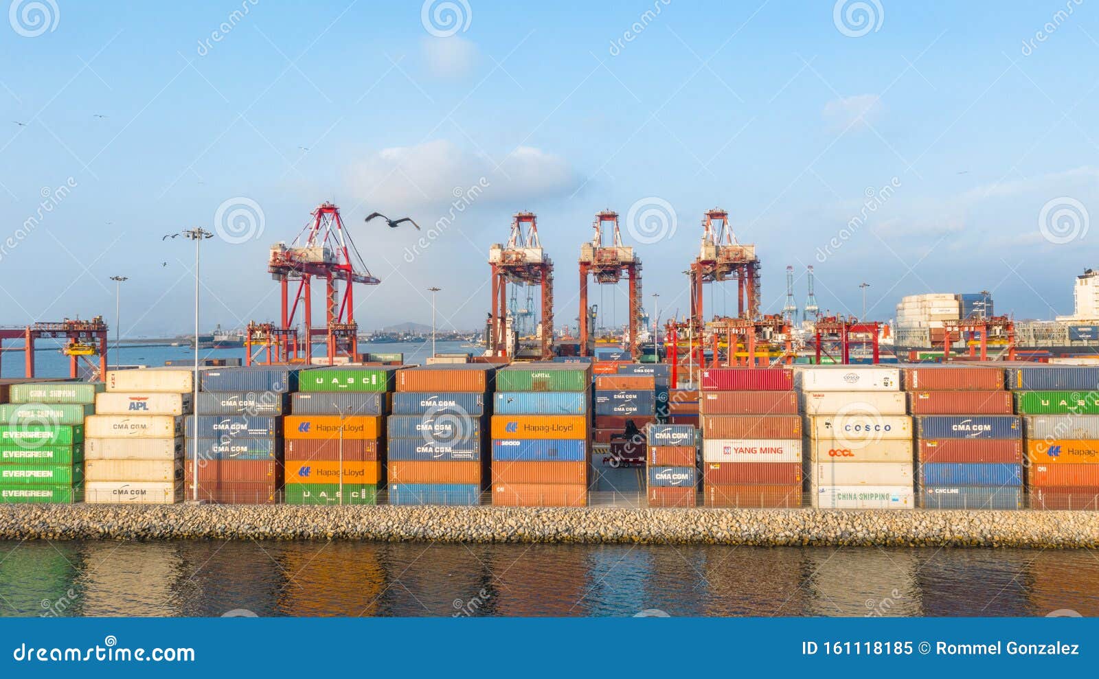 Callao, Lima / Peru - October 13 2019: View of Dock and Containers in ...