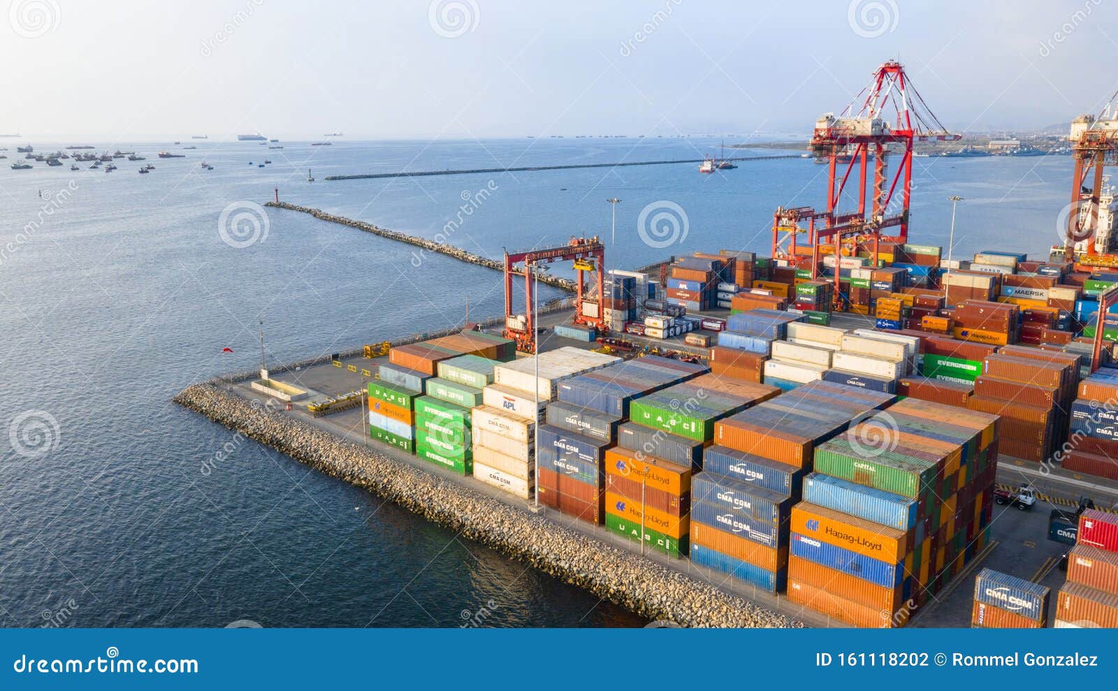 Callao, Lima / Peru - October 13 2019: View of Dock and Containers in ...