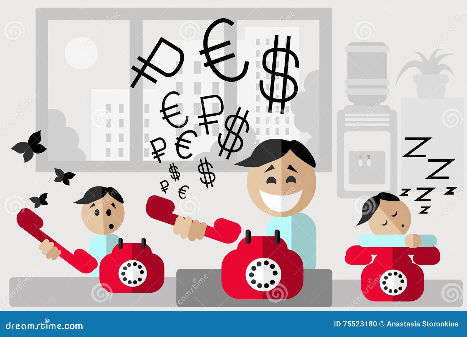 Callback flat illustration stock vector. Illustration of benefit - 75523180