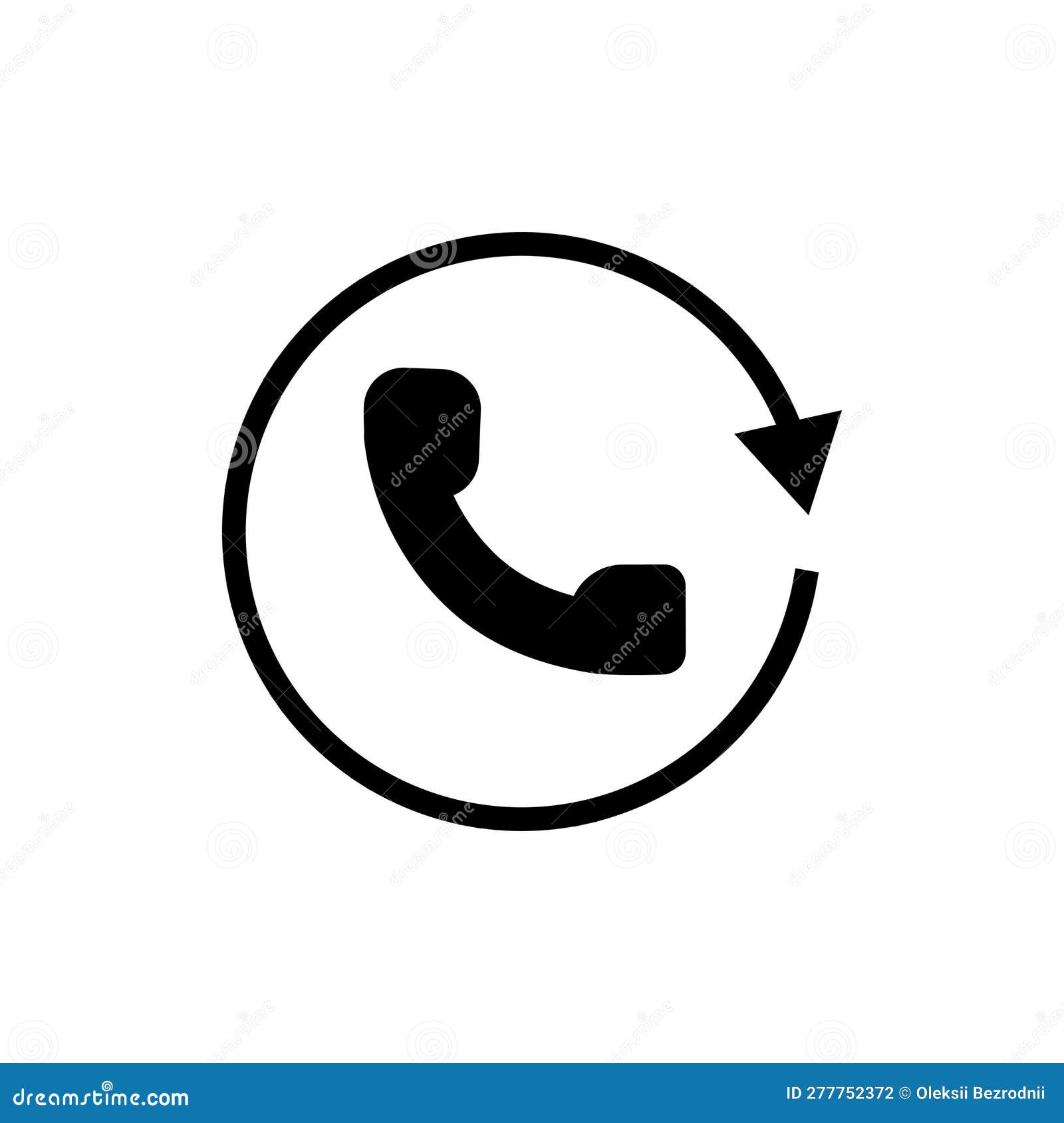 Callback Icon Of 3 Types Color, Black And White, Outline. Isolated ...