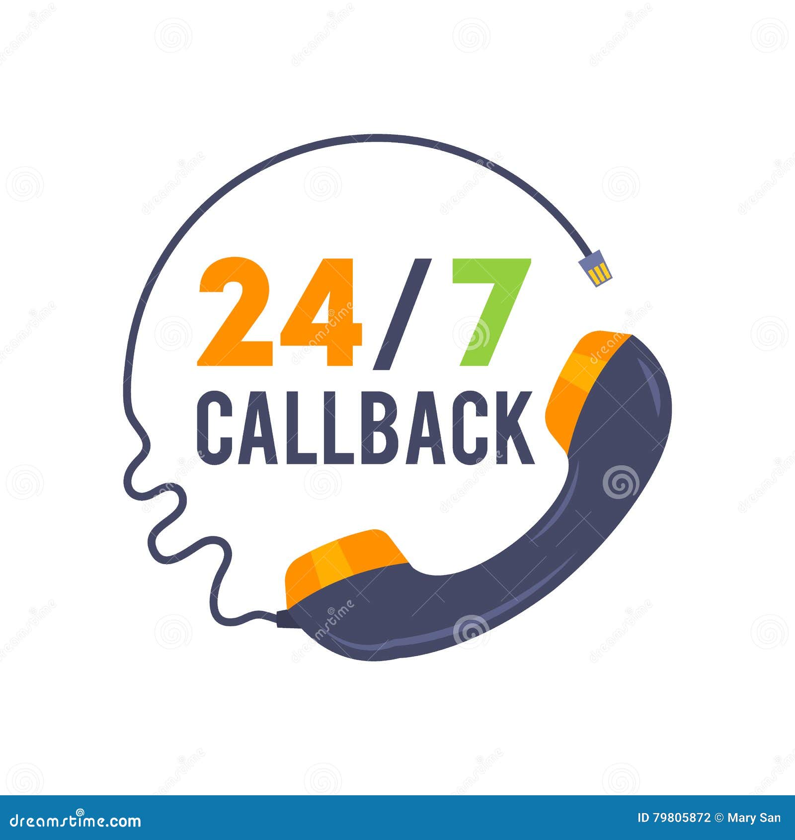 Callback Icon Of 3 Types Color, Black And White, Outline. Isolated ...