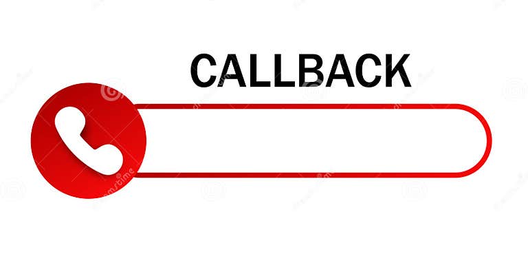 Callback Mobile Call Back Button Vector Illustration Stock Vector ...