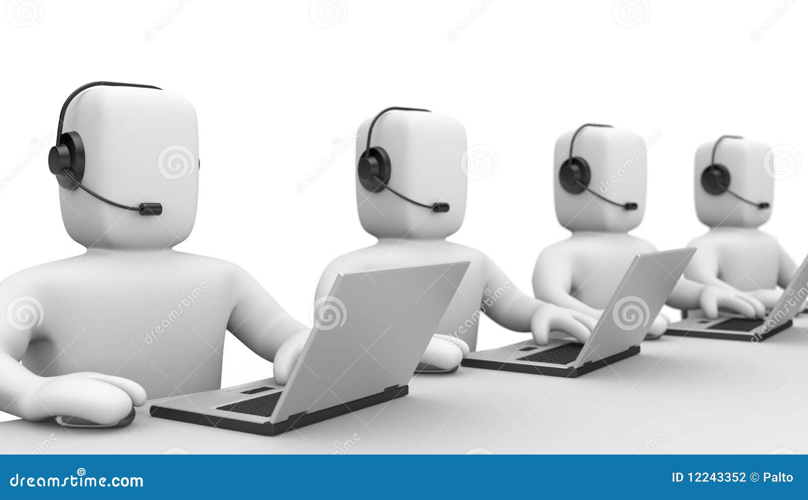 Callcenter. Teamwork Royalty-Free Stock Image | CartoonDealer.com #13194592