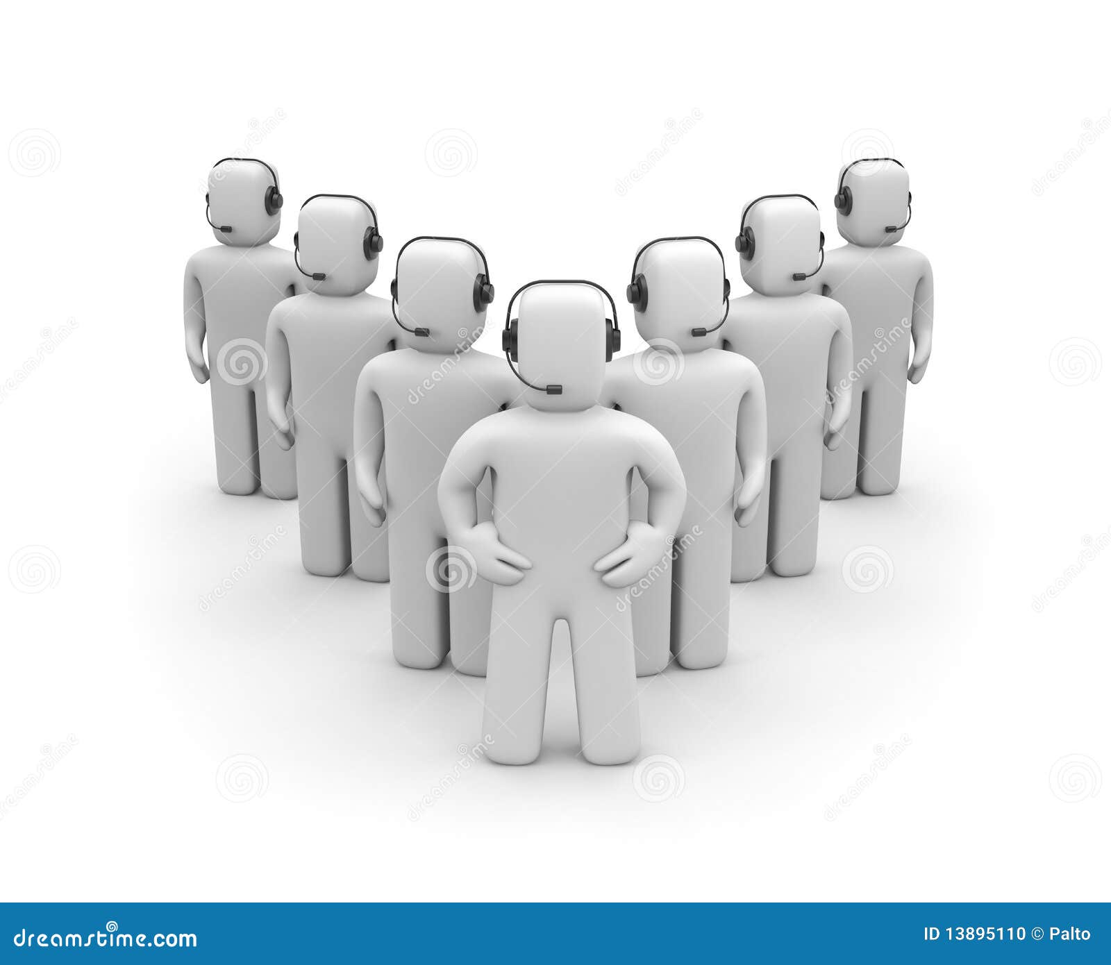 Callcenter. Teamwork Royalty-Free Stock Image | CartoonDealer.com #13194592