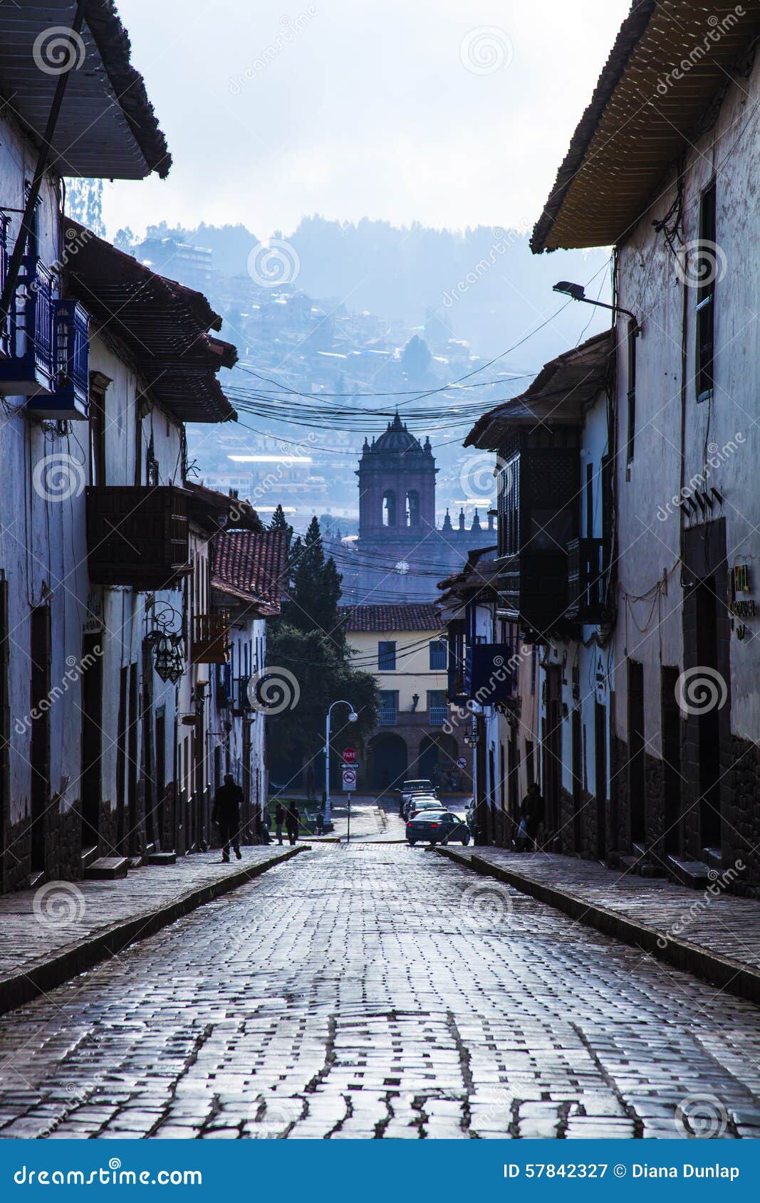 Calle De Cusco, Perú En El Amanecer Imagen de archivo - Imagen de ...
