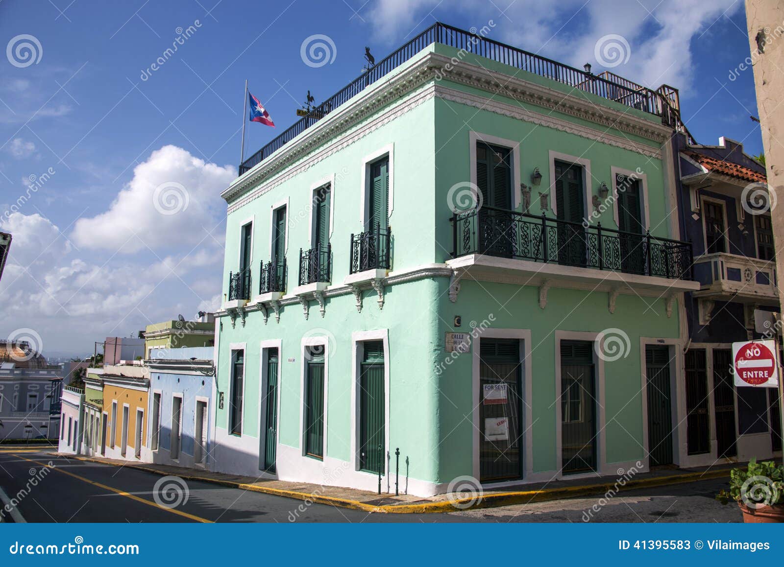Calle en Puerto Rico imagen de archivo. Imagen de cityscape - 41395583