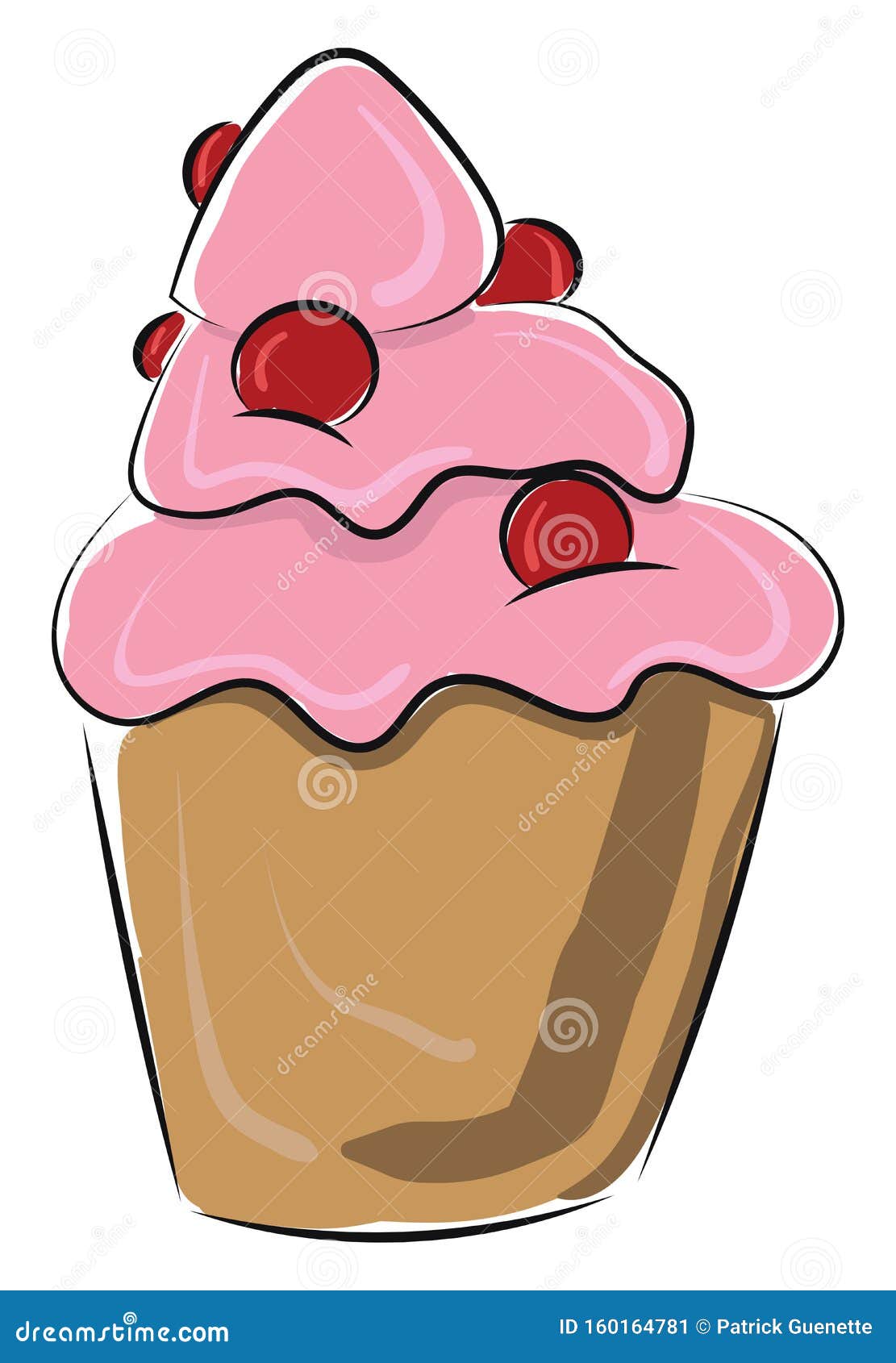 Image of Cherry Cake, Vector or Color Illustration Stock Vector ...