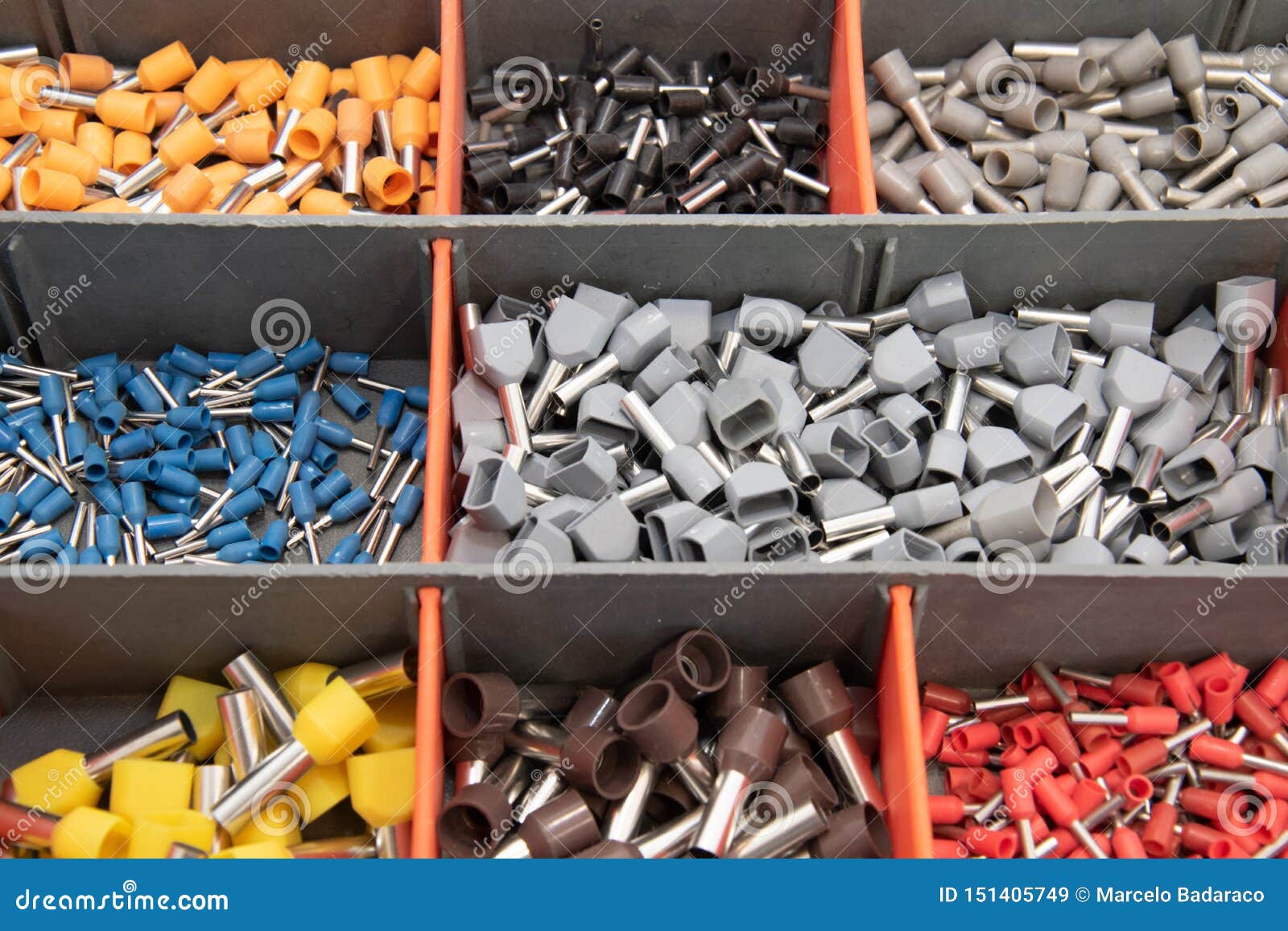 Terminals for Electric Conductors in D Ifferent Sizes Stock Image ...
