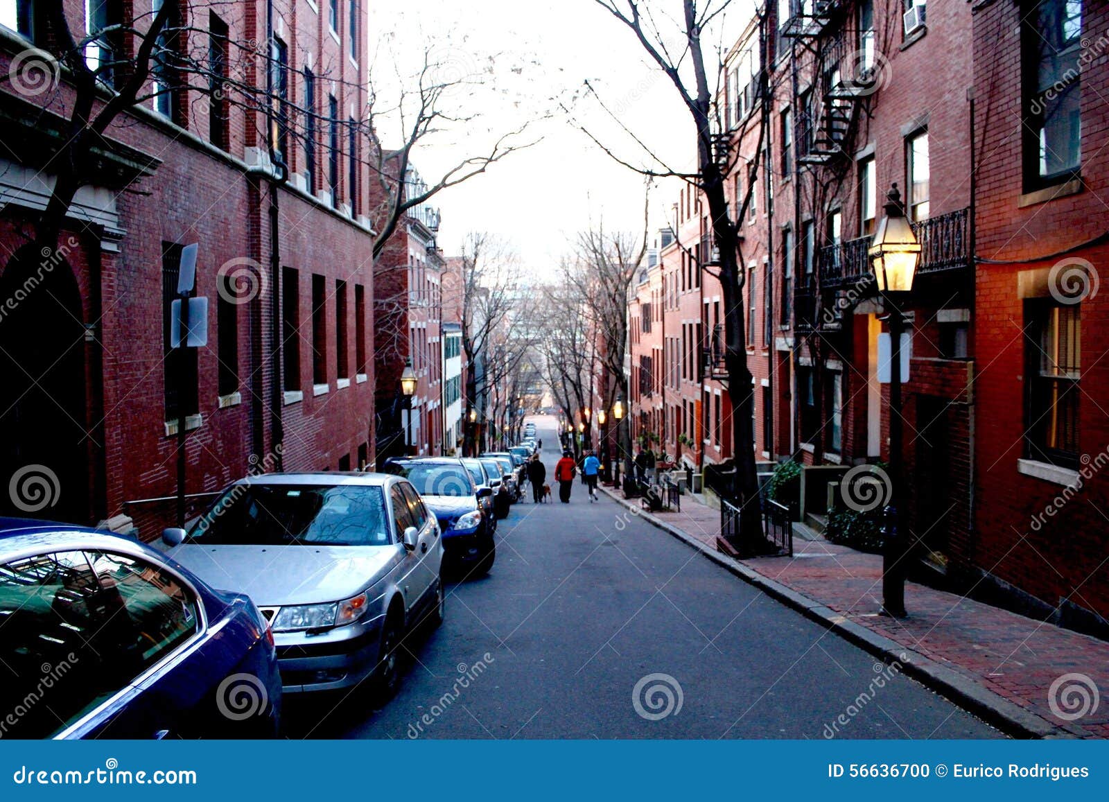 Calles de Boston imagen editorial. Imagen de unido, colina - 56636700