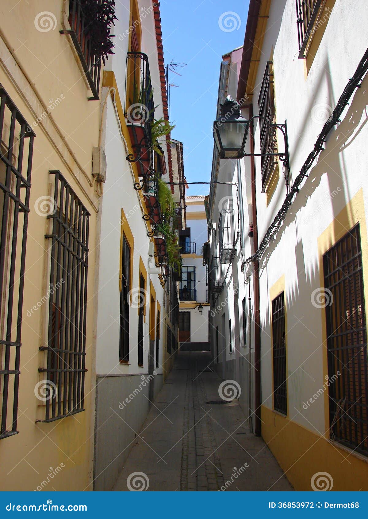 Calles de Sevilla, España foto de archivo. Imagen de verano - 36853972